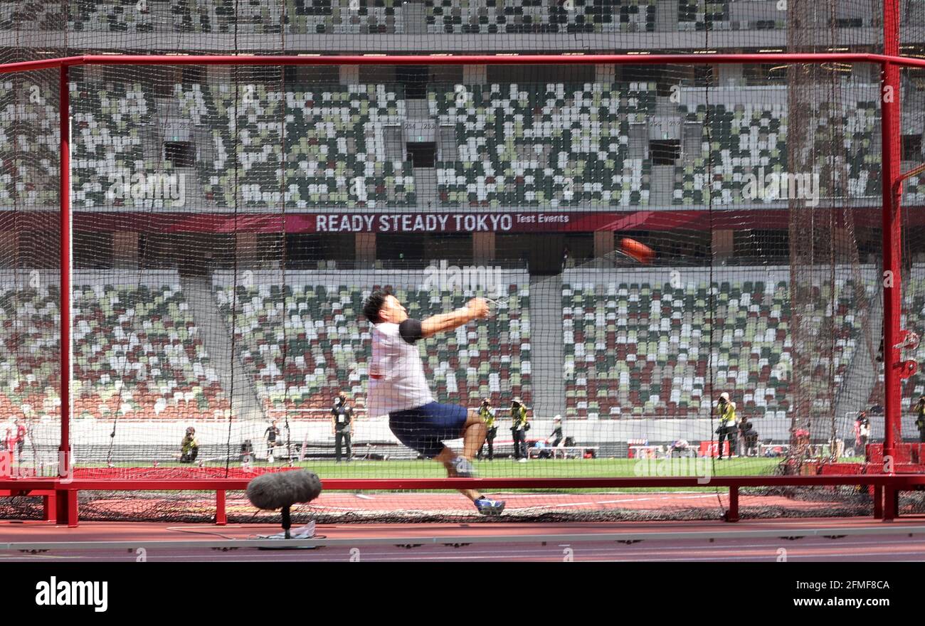 Tokyo, Japan. 9th May, 2021. A Japanese athlete competes in the men's ...