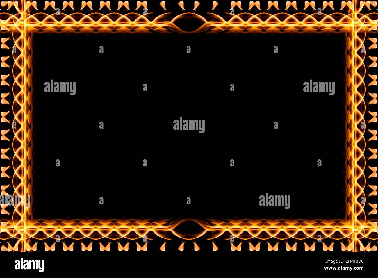 Free Fire Border Frame Burning Fire Flame Banner Border Frame, Objects