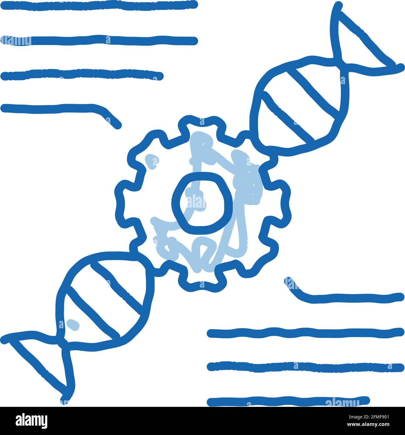 Blood Dna Biohacking doodle icon hand drawn illustration Stock Vector ...