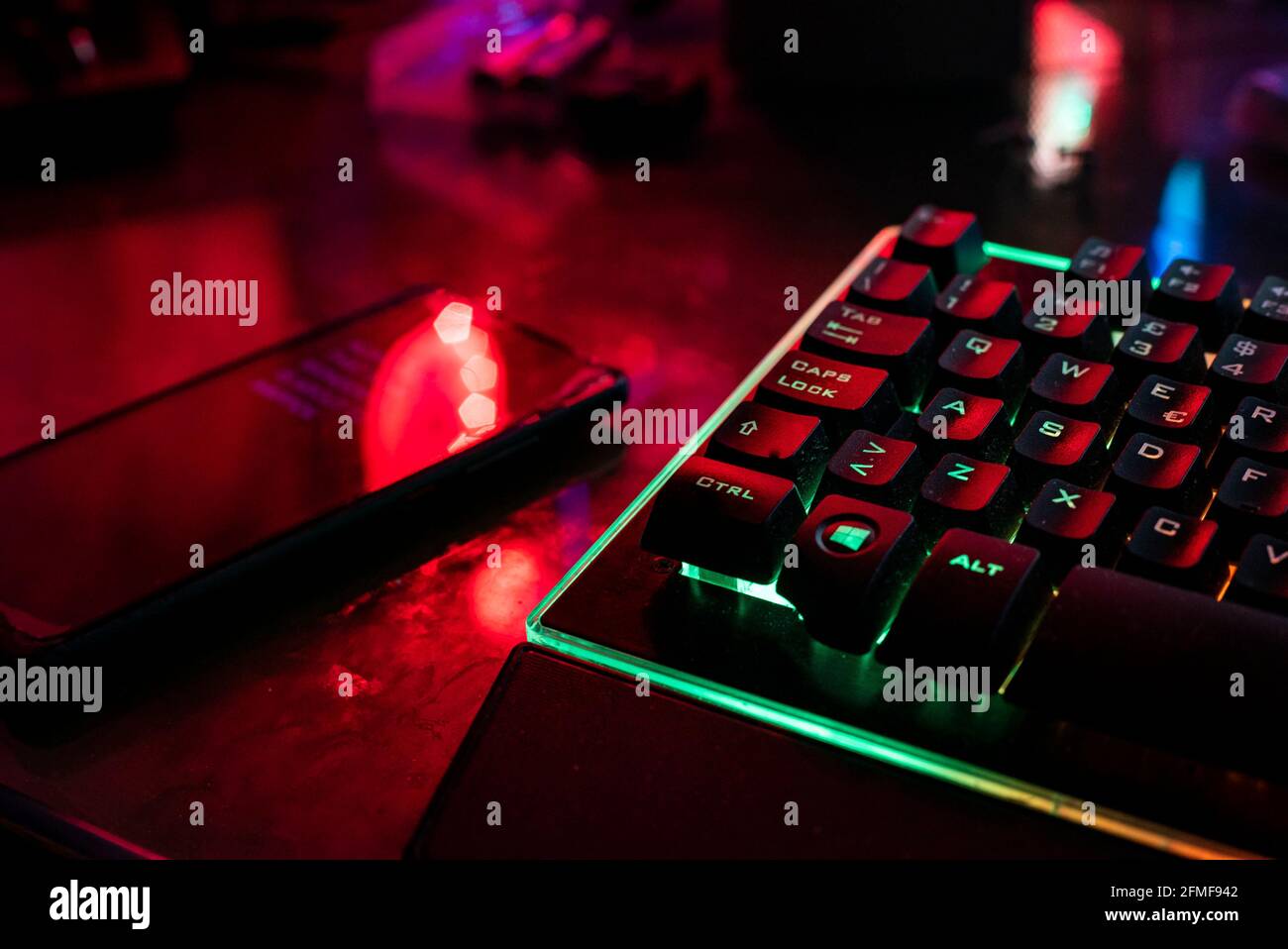 MILAN, ITALY 6 MAY 2021: Gaming keyboard smartphone Stock Photo - Alamy
