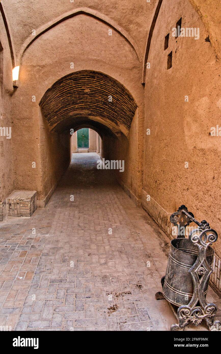 Streets of Old Yazd, Yazd, Iran. UNESCO World Heritage Site Stock Photo ...