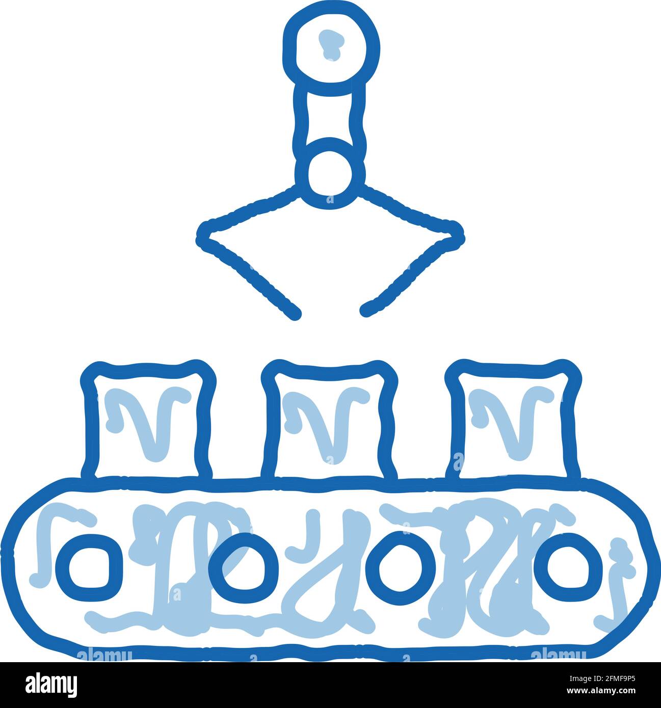 Manufacturing Product Selection Metallurgical doodle icon hand drawn ...