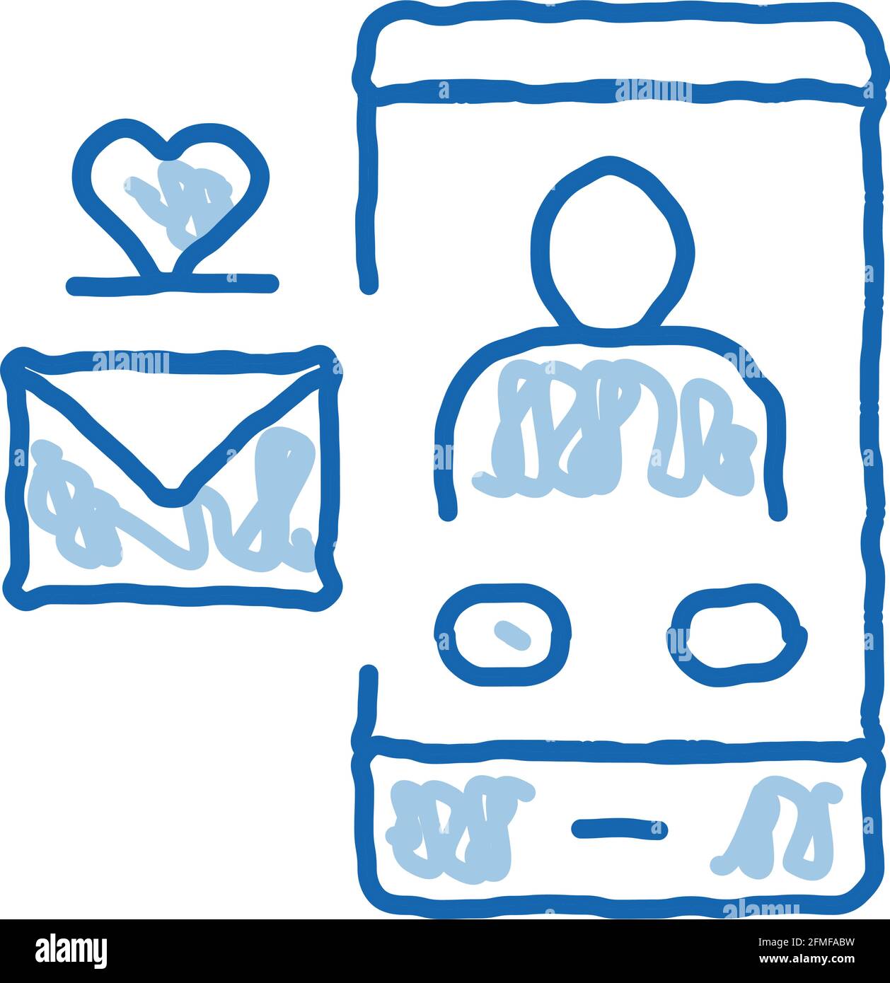 Romantic Message doodle icon hand drawn illustration Stock Vector Image ...