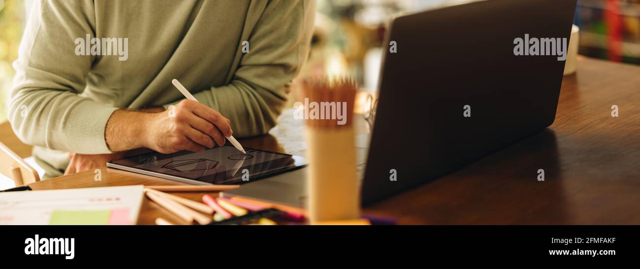 Man drawing illustration hi-res stock photography and images - Alamy