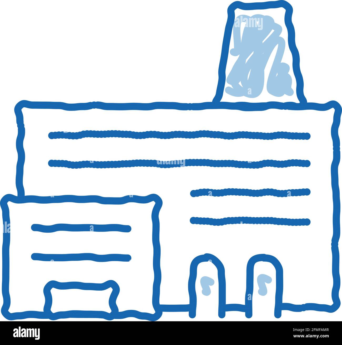 Industry Factory Metallurgical doodle icon hand drawn illustration ...