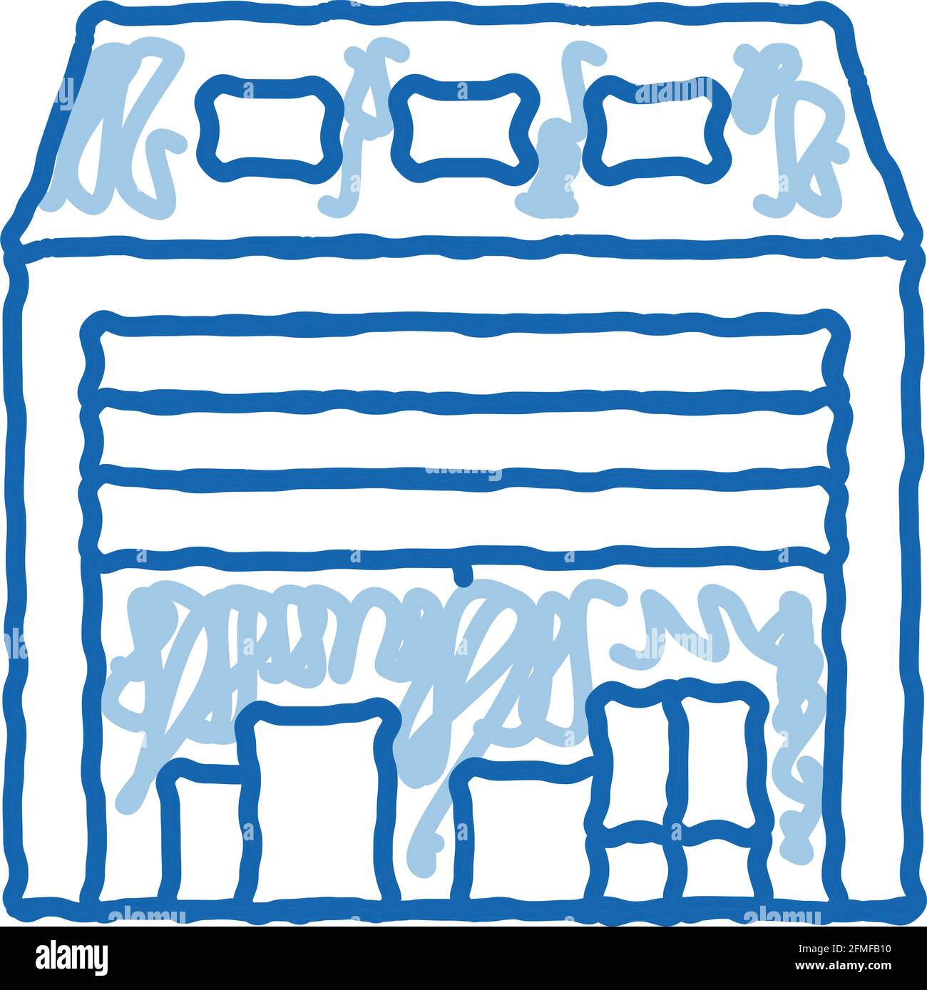 Post Stock Postal Transportation Company doodle icon hand drawn ...