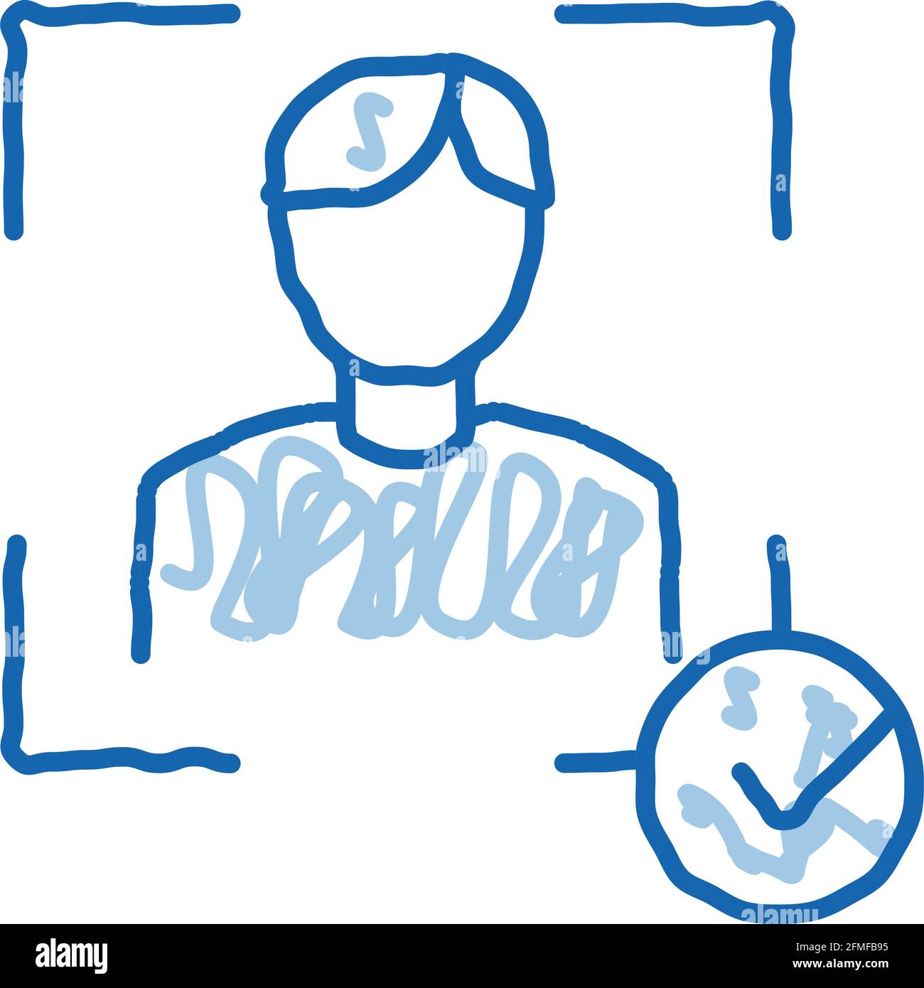 Man Winner Human Talent doodle icon hand drawn illustration Stock ...