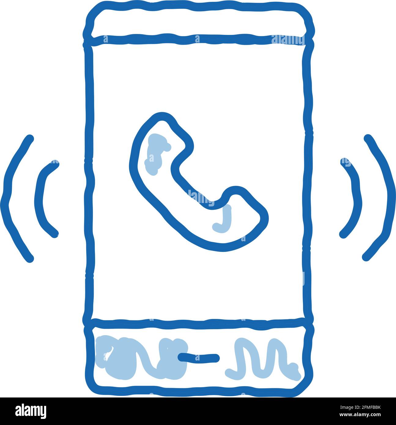 Smartphone doodle icon hand drawn illustration Stock Vector Image & Art ...