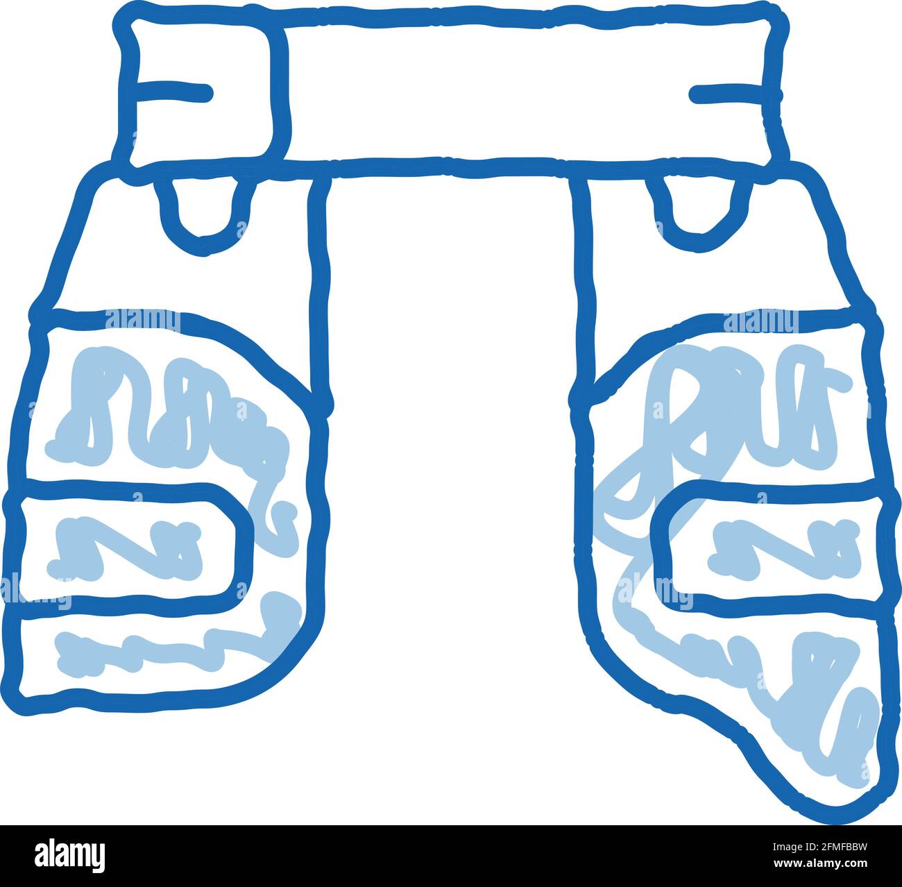 Safety Vest Doodle Icon Hand Drawn Illustration Stock Vector Image