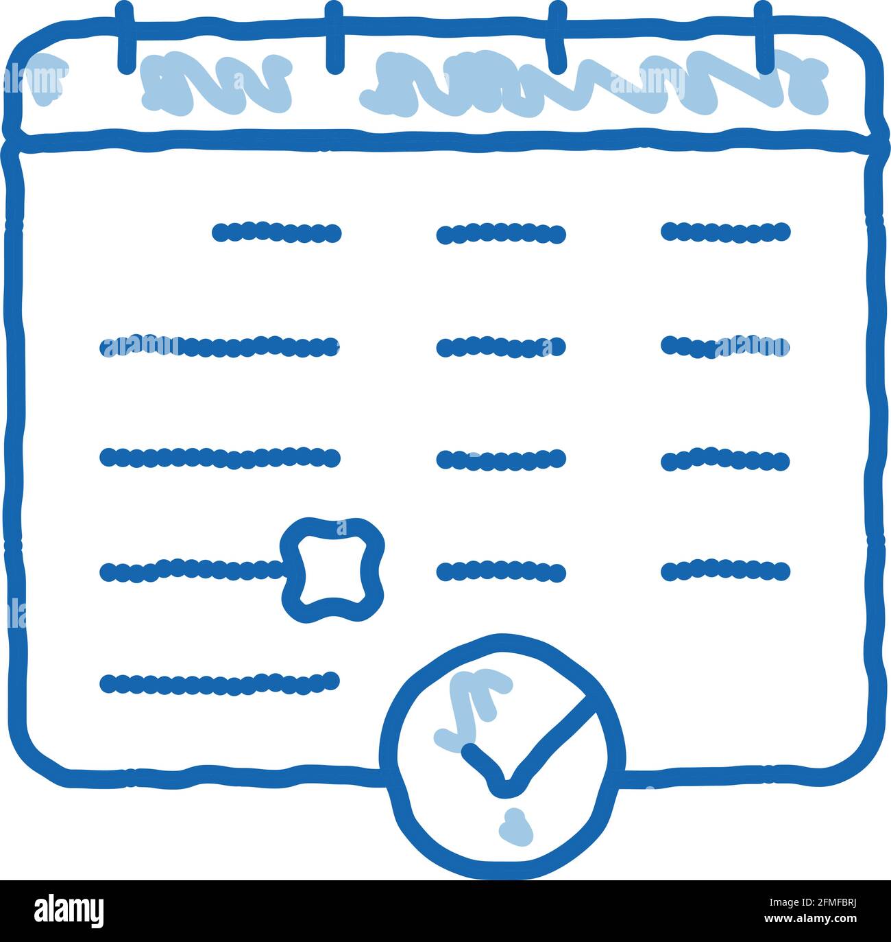 Calendar doodle icon hand drawn illustration Stock Vector Image & Art ...