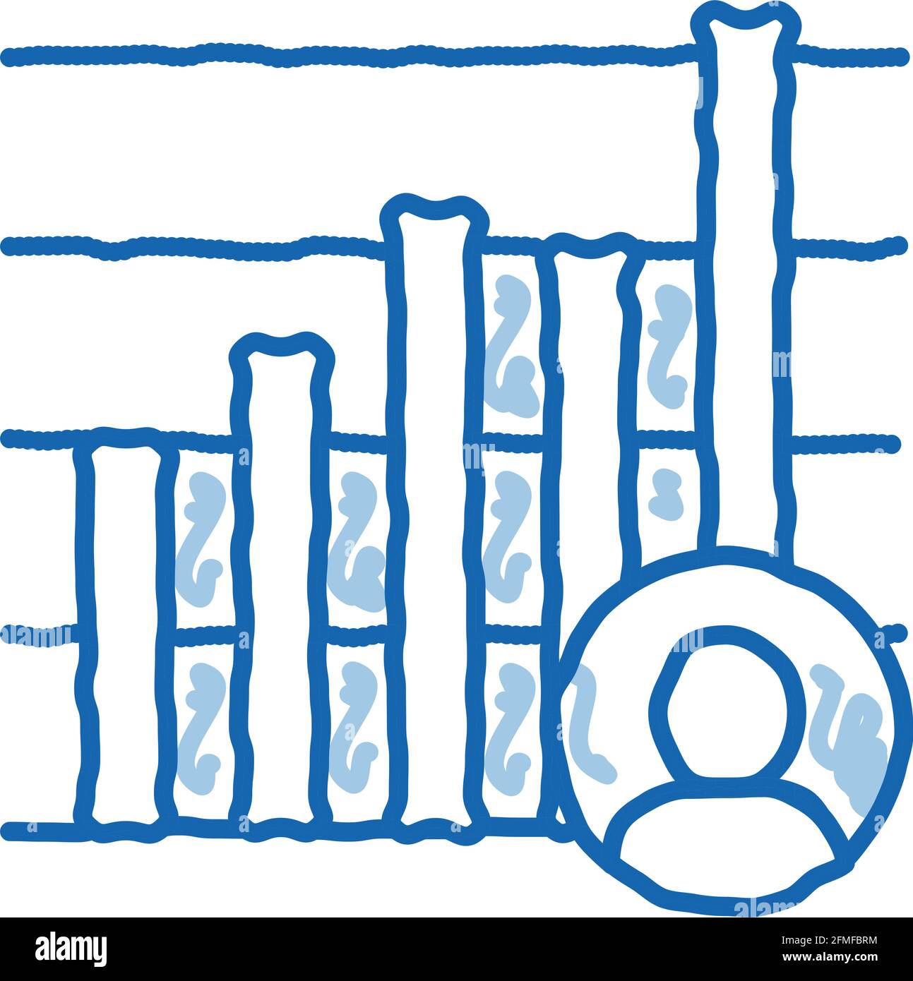 Candidate Statistics doodle icon hand drawn illustration Stock Vector ...