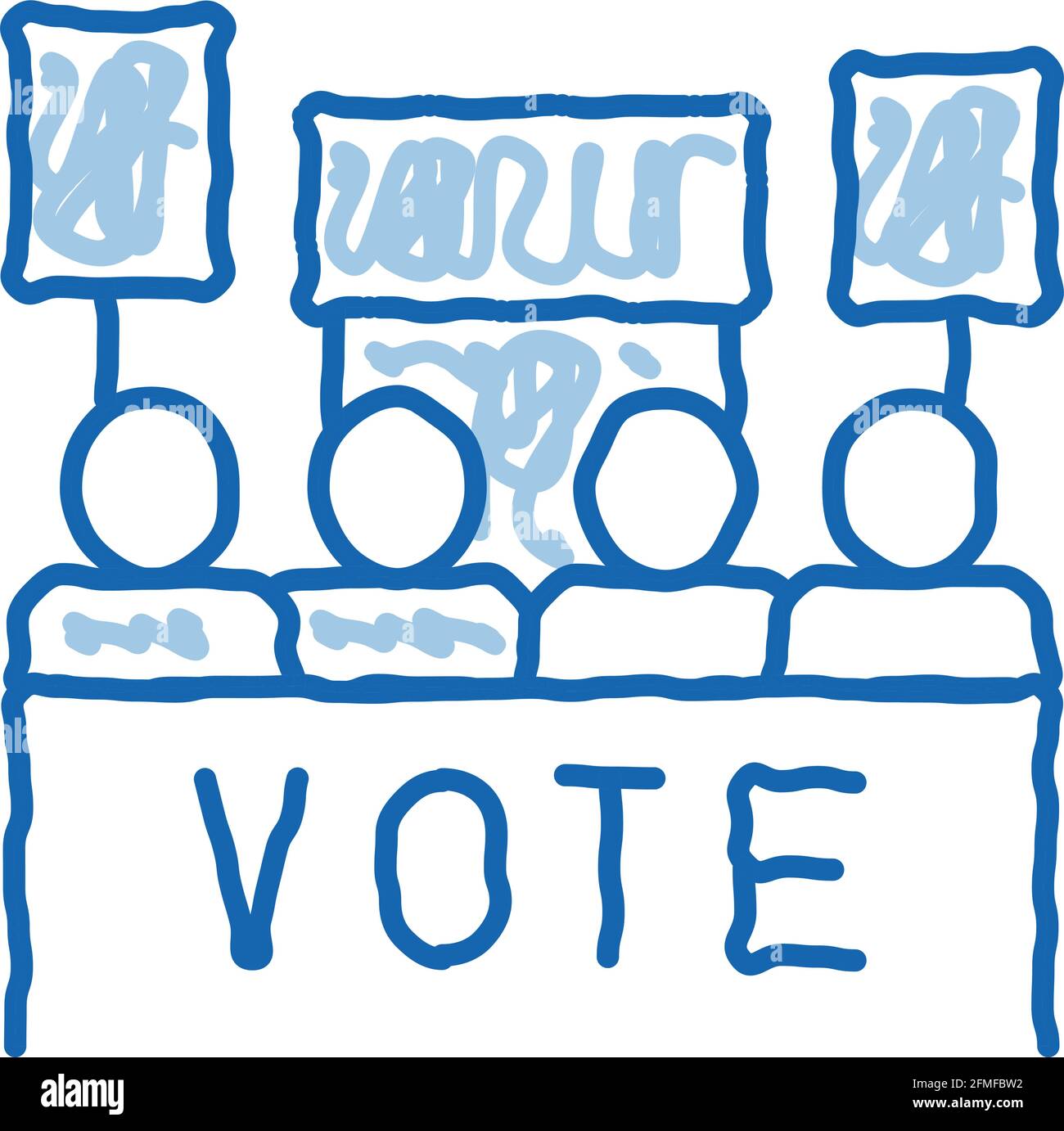 Election doodle icon hand drawn illustration Stock Vector Image & Art ...