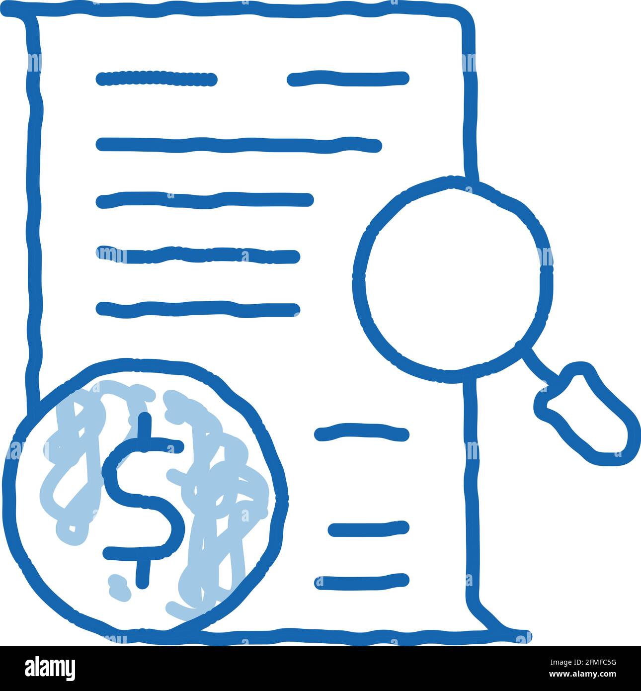 Money Contract Check doodle icon hand drawn illustration Stock Vector ...