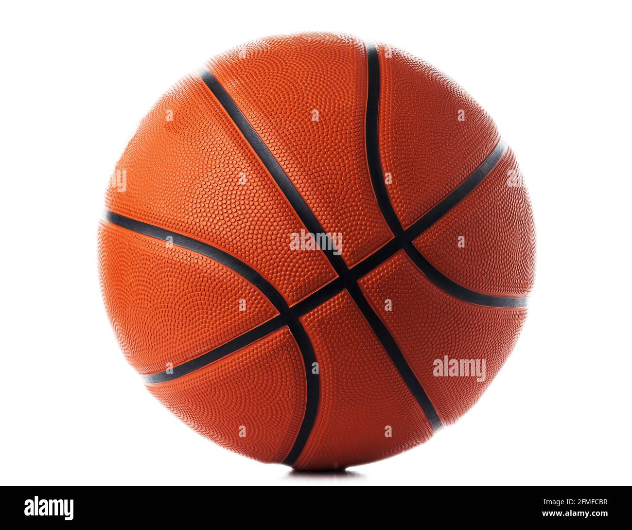 Orange, rubber basketball ball isolated on white background Stock Photo ...