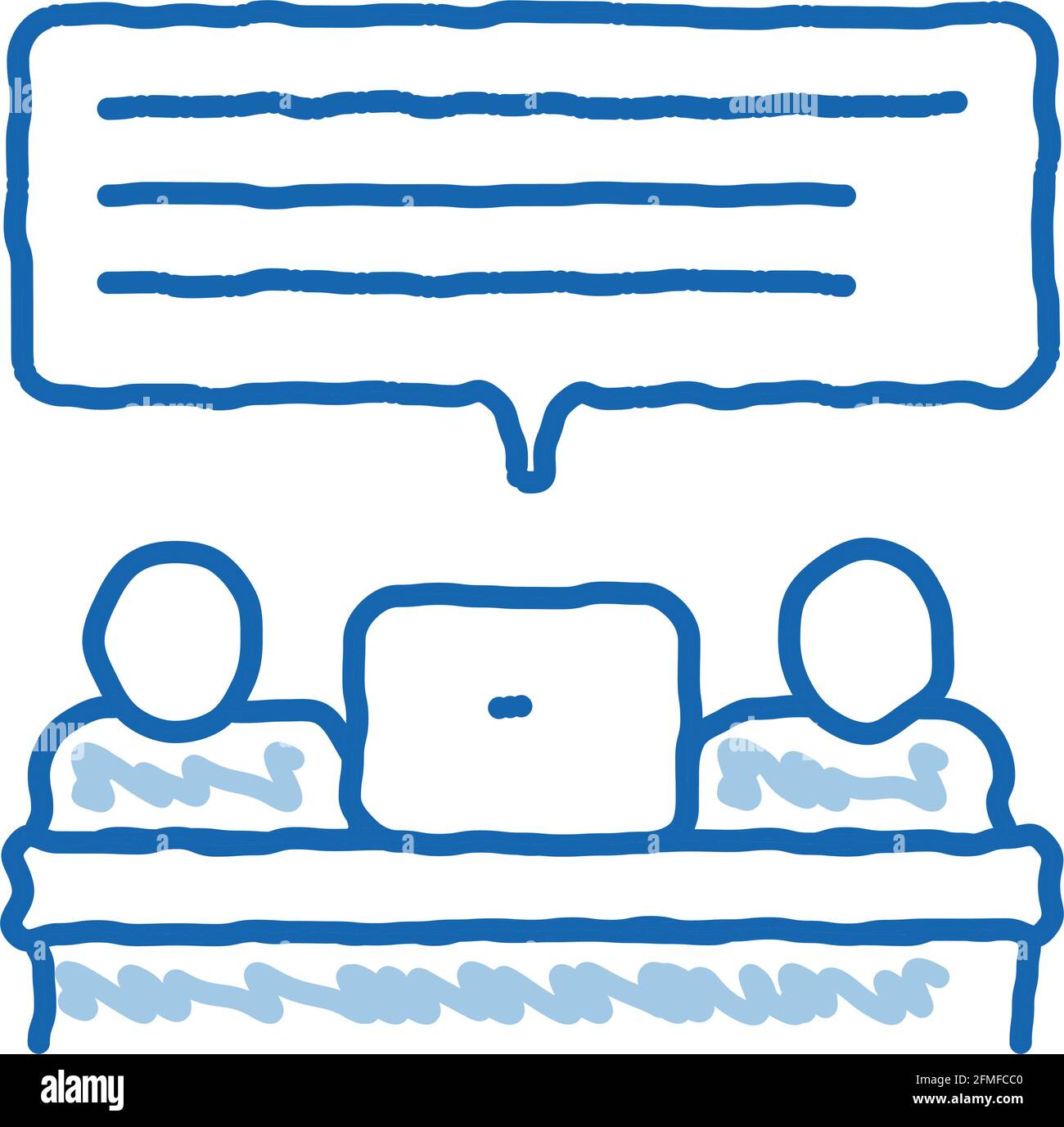 Business People Conversation doodle icon hand drawn illustration Stock ...