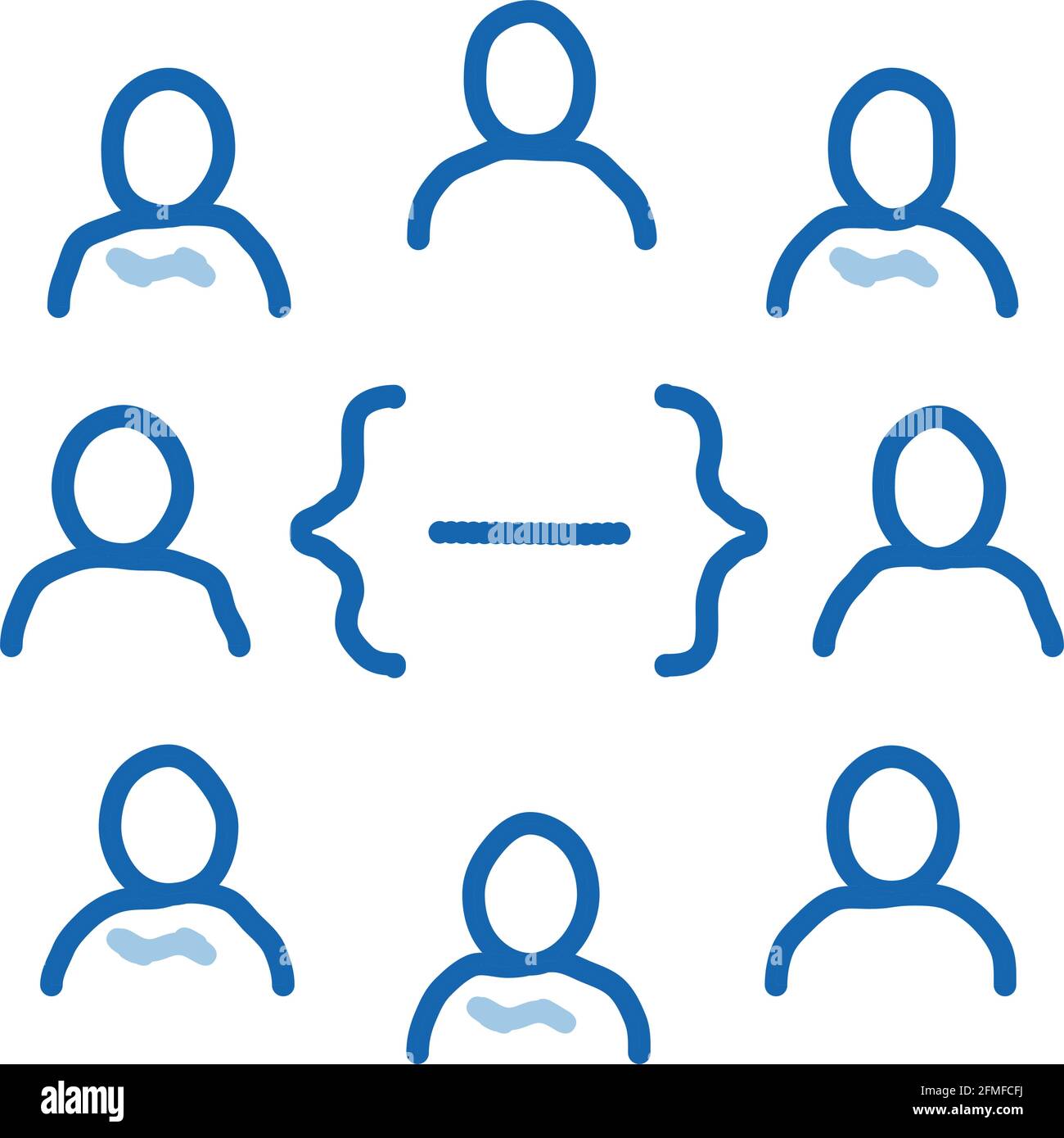 Idea Discussion doodle icon hand drawn illustration Stock Vector Image ...