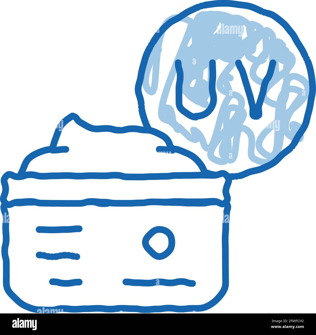 UV Protective Cream doodle icon hand drawn illustration Stock Vector ...