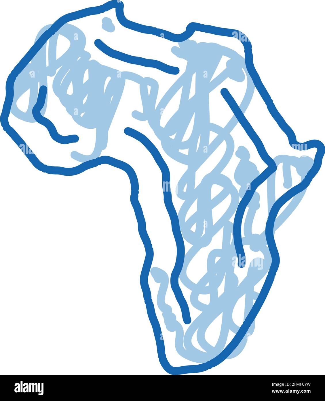 Continent doodle icon hand drawn illustration Stock Vector Image & Art ...