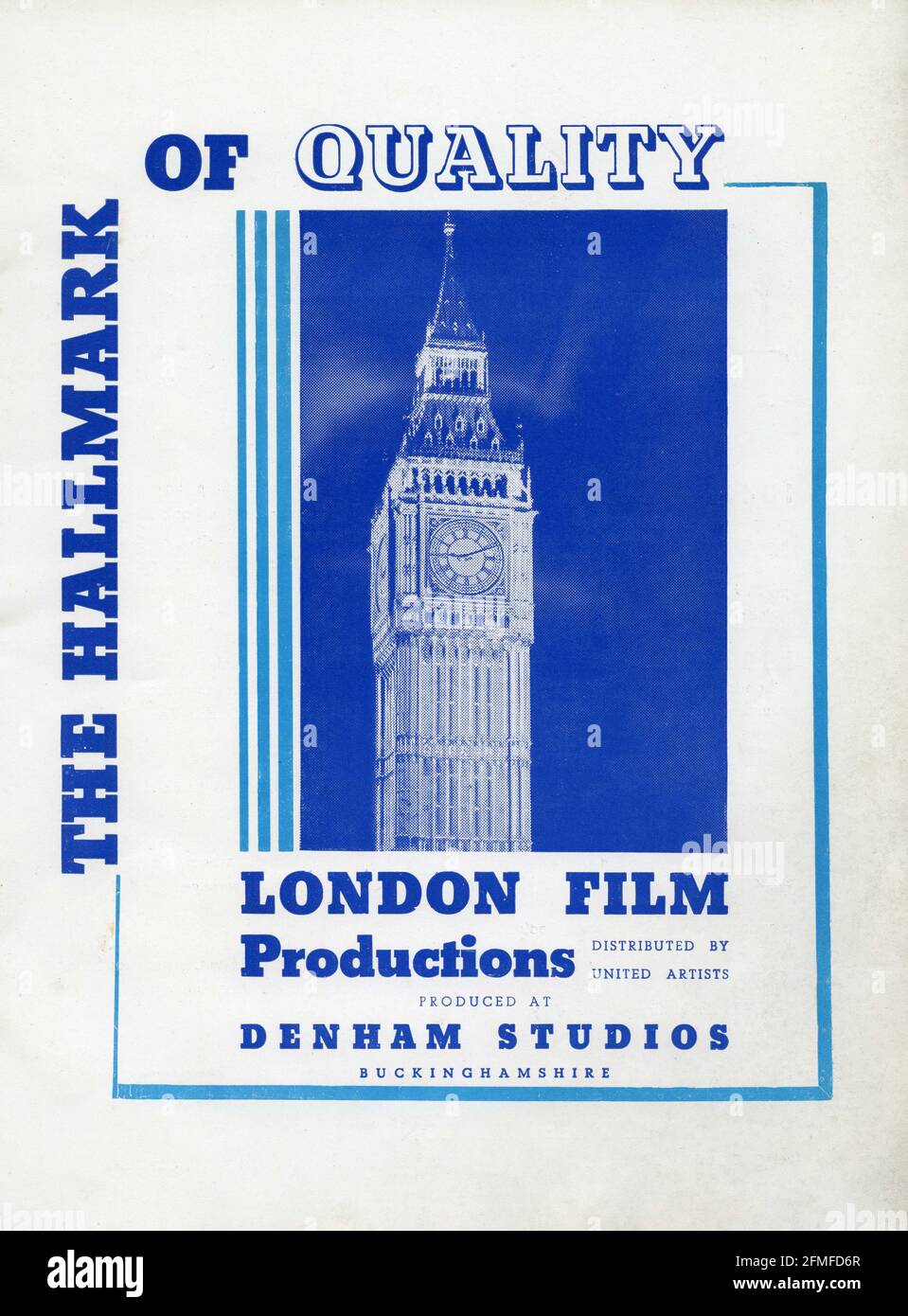 Alexander Korda's LONDON FILM PRODUCTIONS at Denham Studios 1938 ...