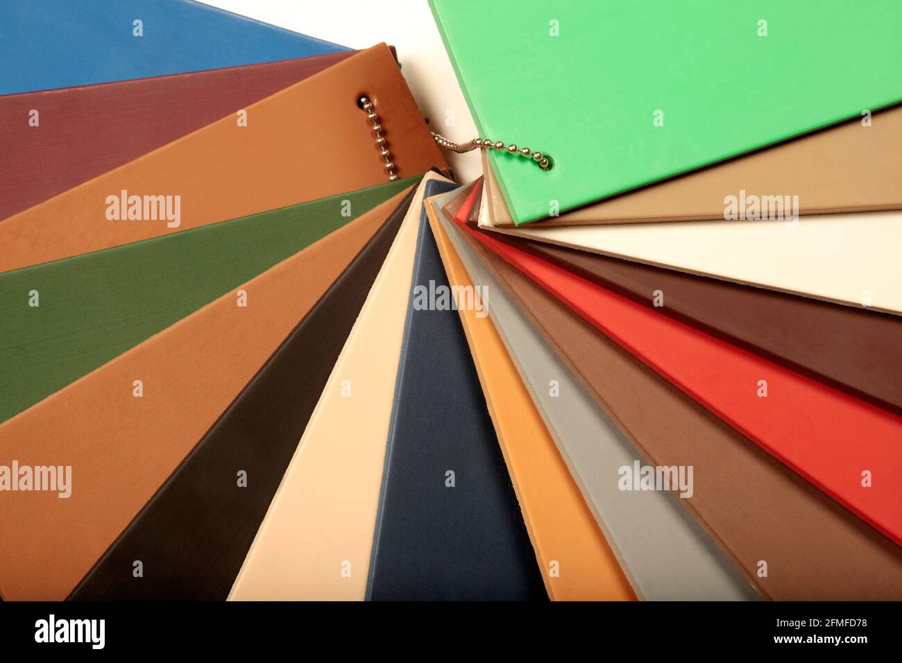 Colour swatches book isolated on white background Stock Photo - Alamy