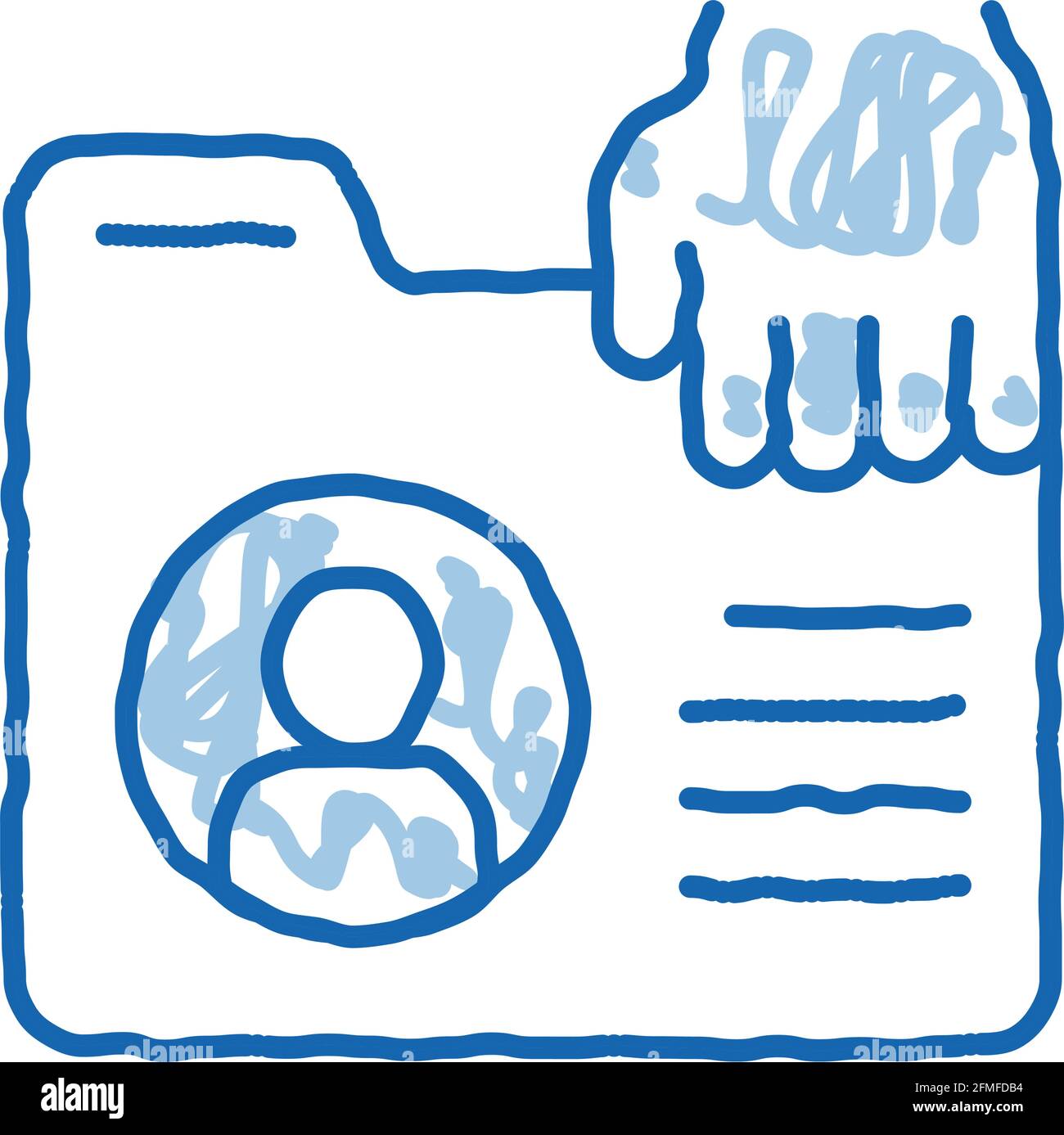 Identity Theft doodle icon hand drawn illustration Stock Vector Image ...