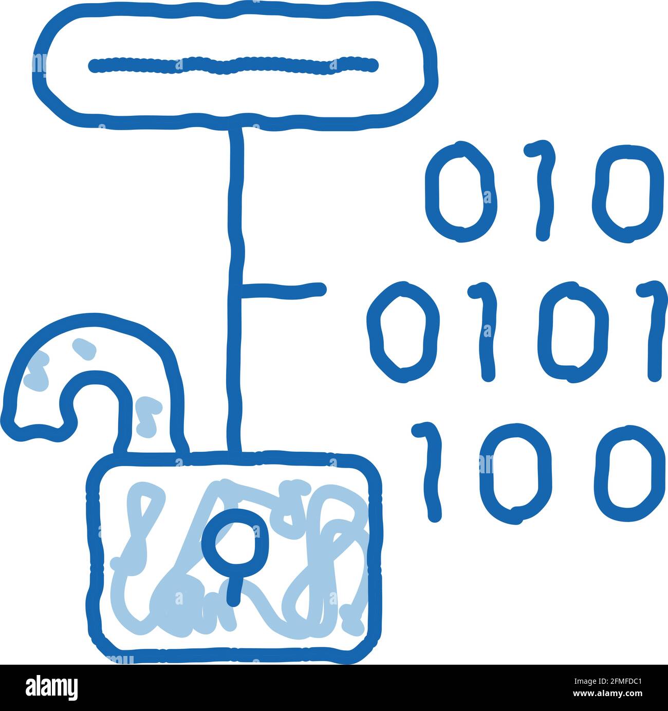 Hacking Binary Code doodle icon hand drawn illustration Stock Vector Image & Art - Alamy