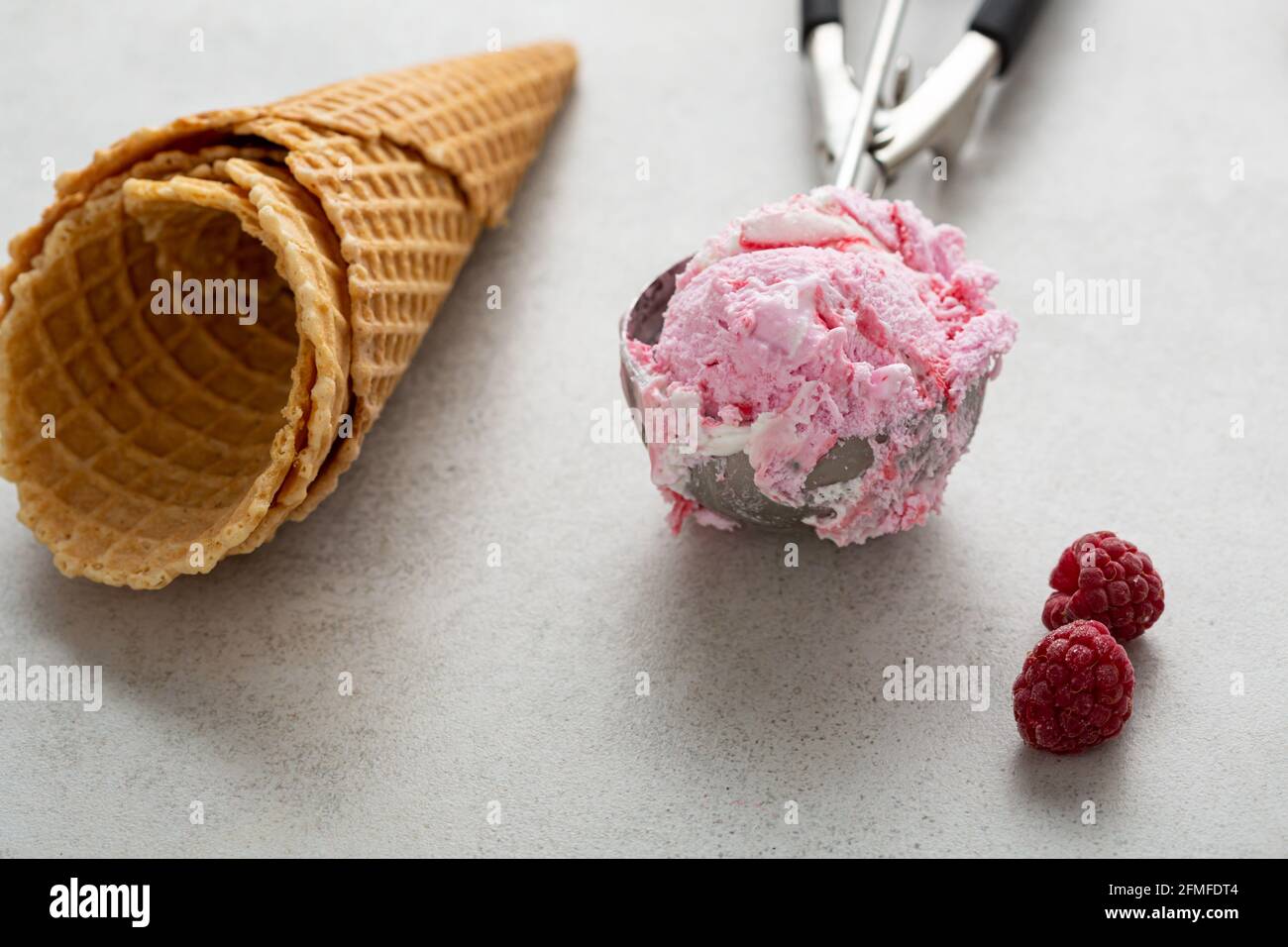 Summer dessert homemade gelato with berries close up Stock Photo - Alamy