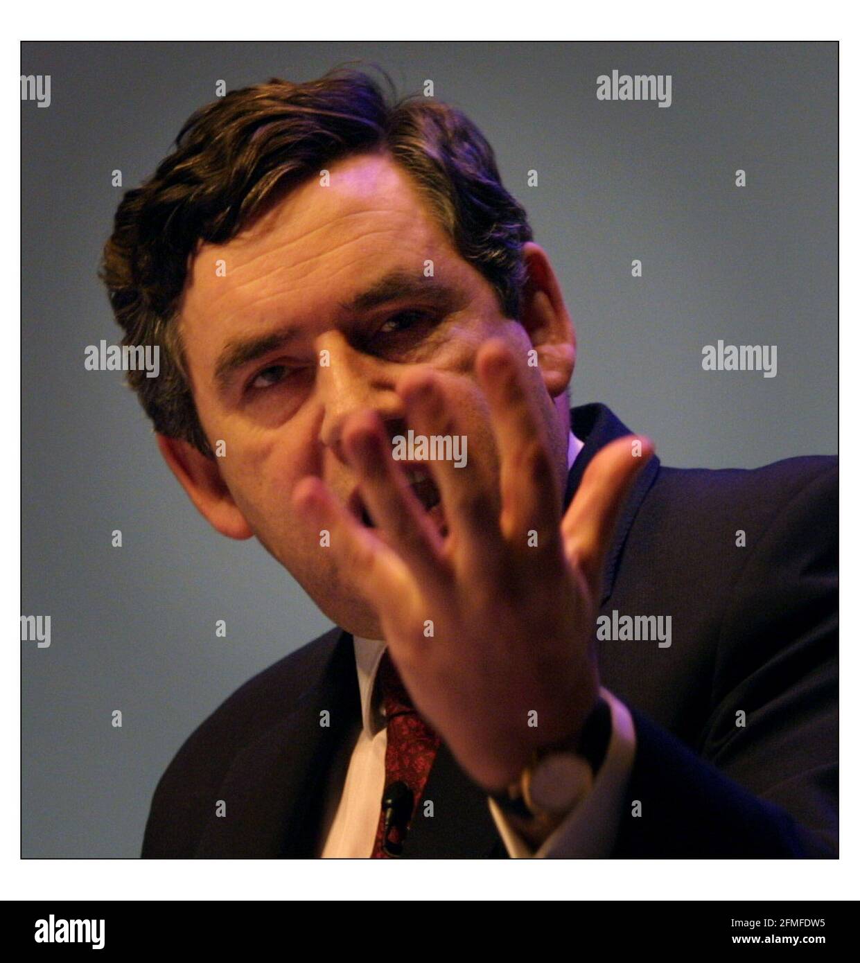 Gordon Brown addresses the Labour conf.pic David Sandison 1/10/2001 ...