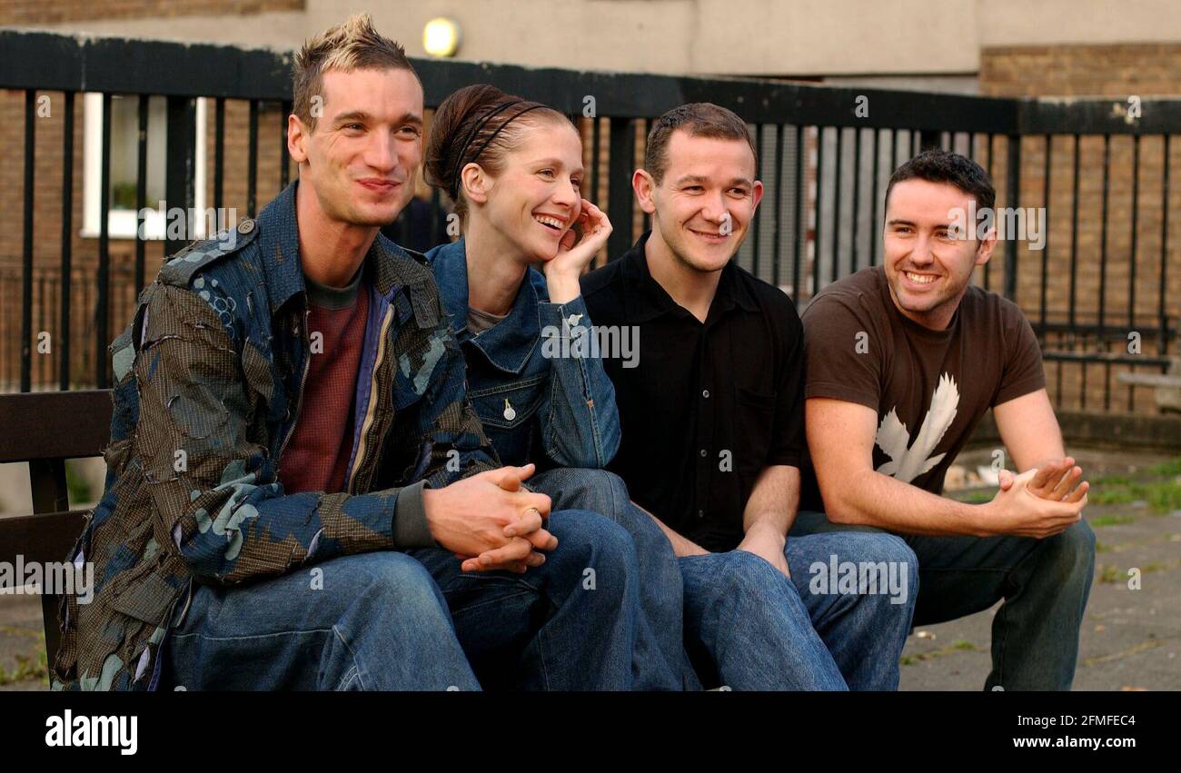 Andy and Lou (left) from dance band 'Lamb' with Theatre Directors Scott ...
