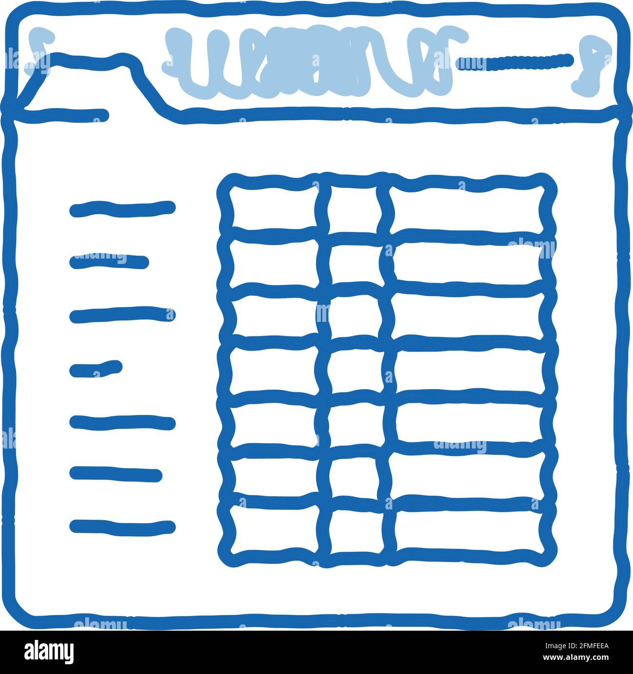 Student Statistics Folder doodle icon hand drawn illustration Stock ...