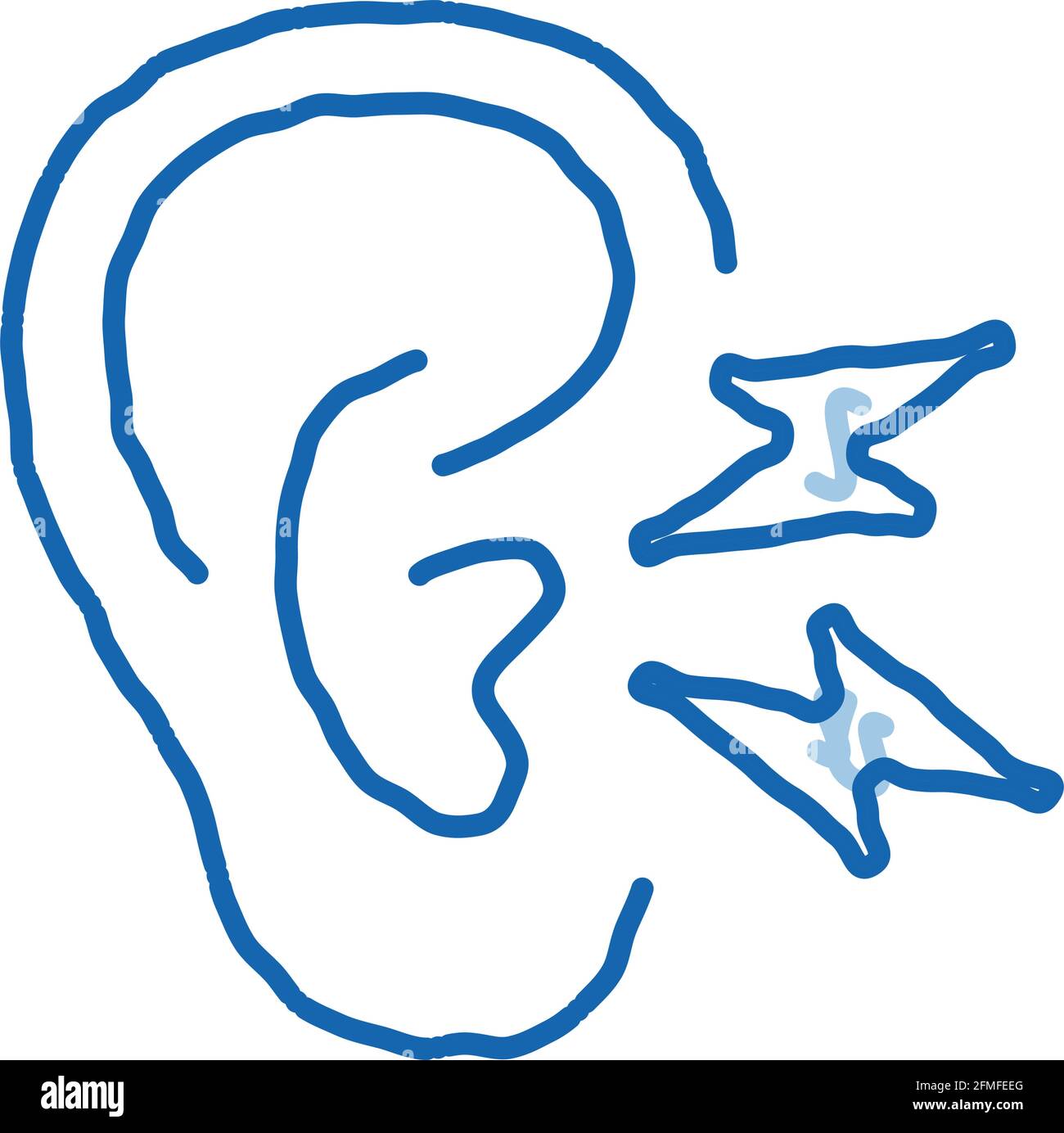 Earache doodle icon hand drawn illustration Stock Vector Image & Art ...