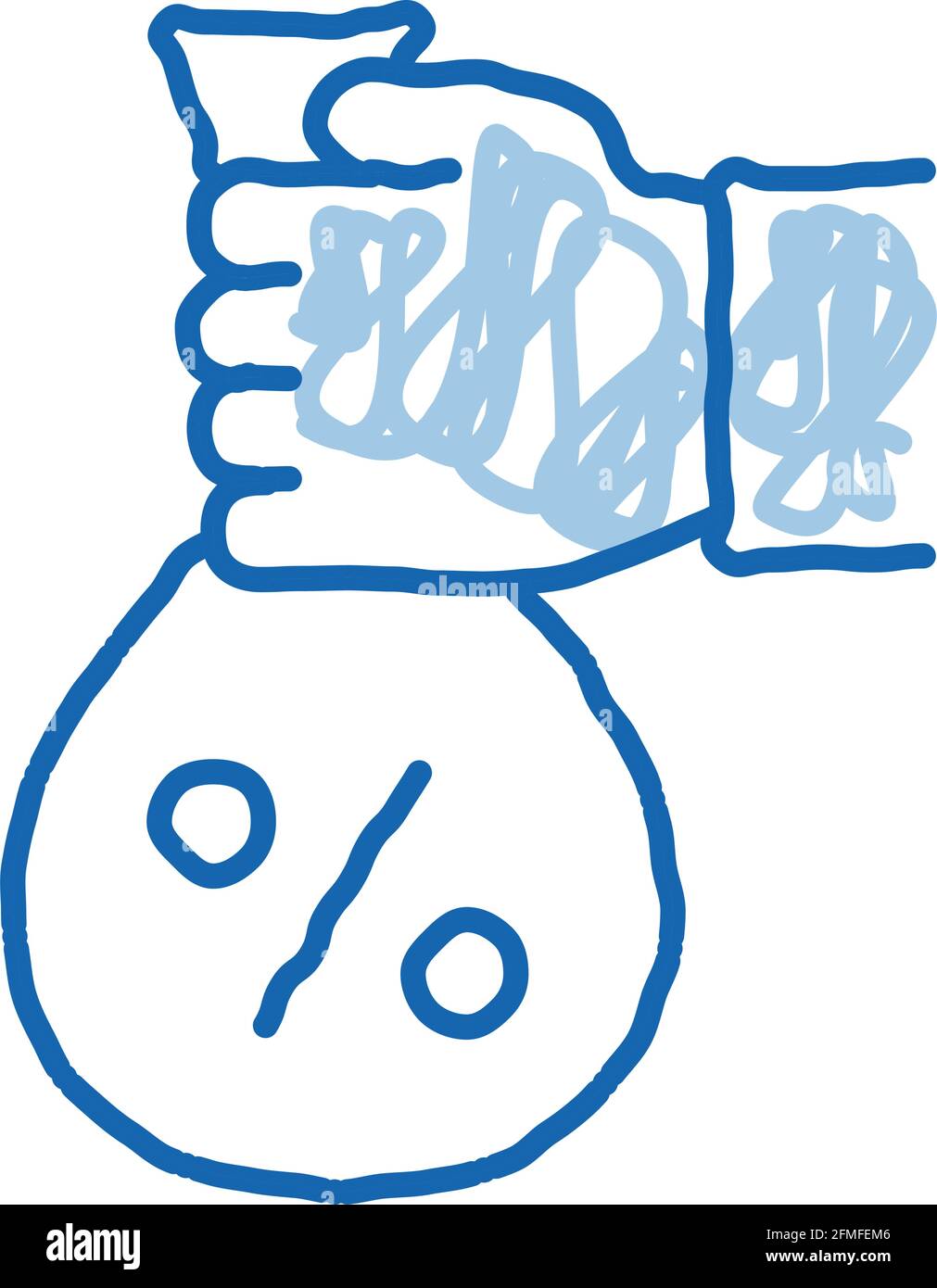 Hand Giving Percent doodle icon hand drawn illustration Stock Vector ...