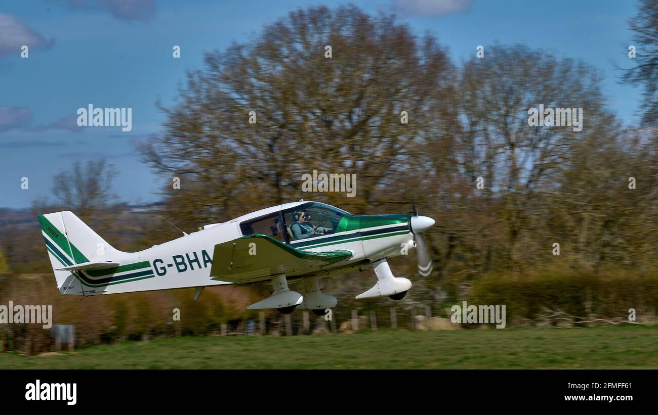 Private Light Aircraft at Headcorn airfield Stock Photo - Alamy