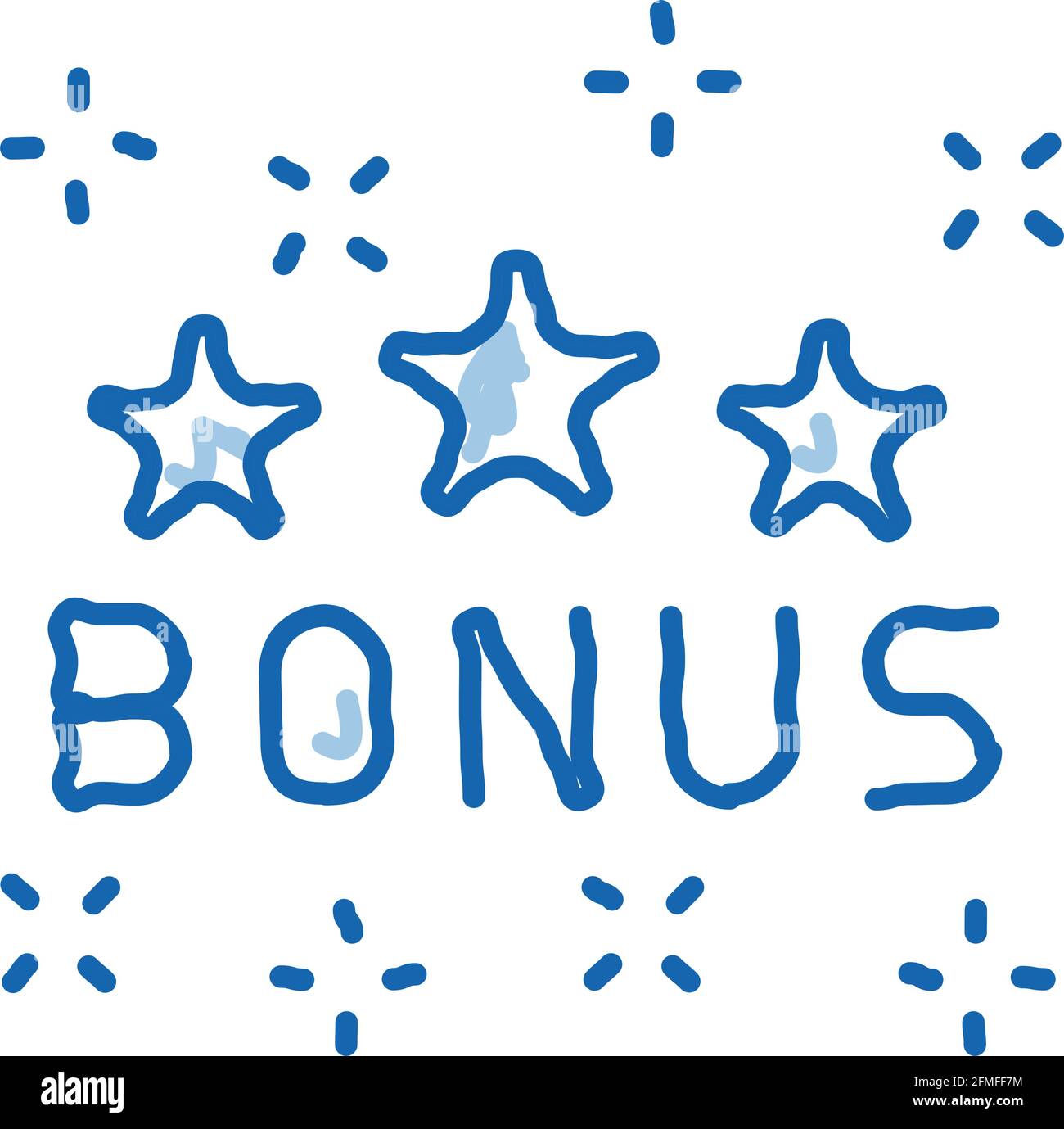 Bonus Star Logo doodle icon hand drawn illustration Stock Vector Image ...