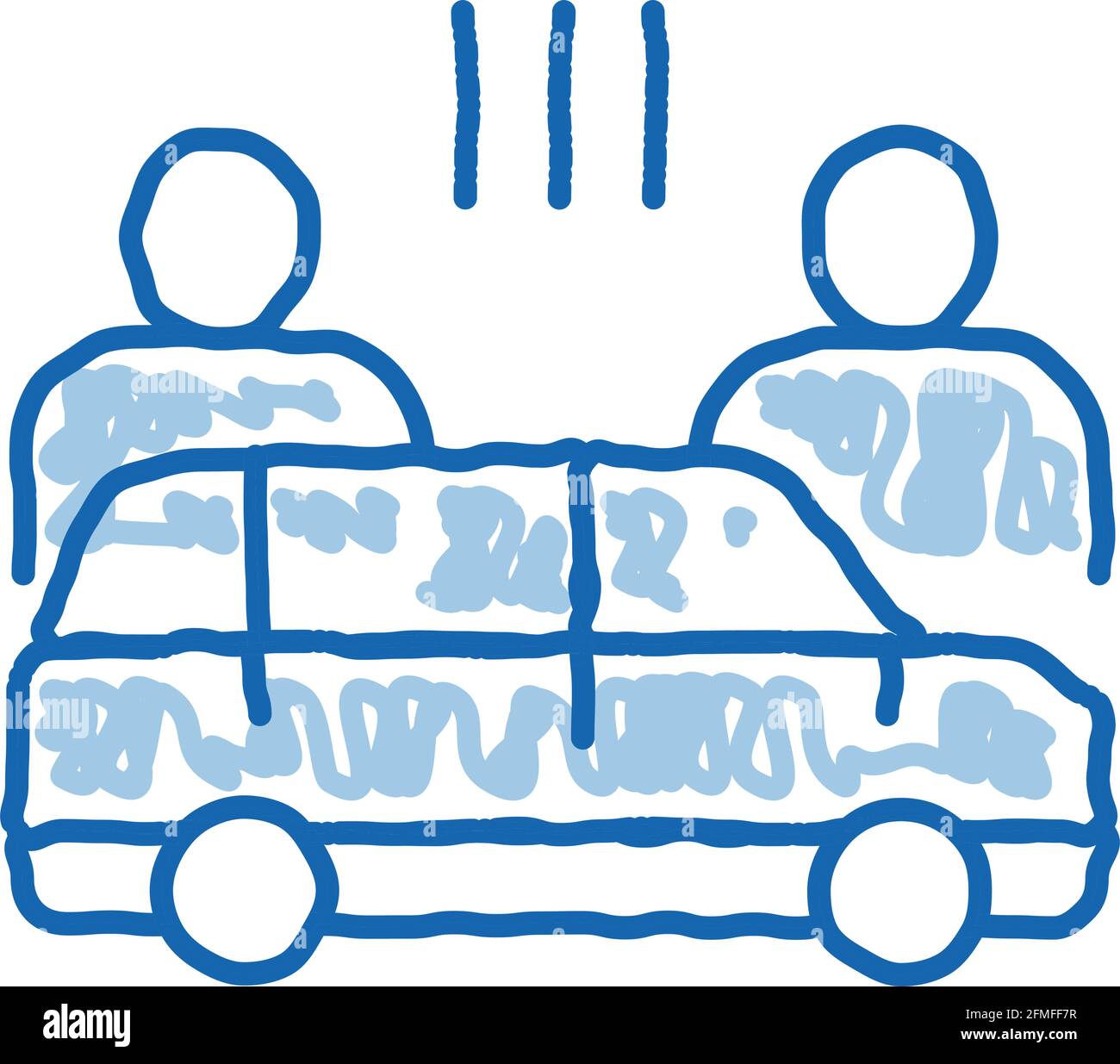 Quarrel between Car Drivers doodle icon hand drawn illustration Stock ...