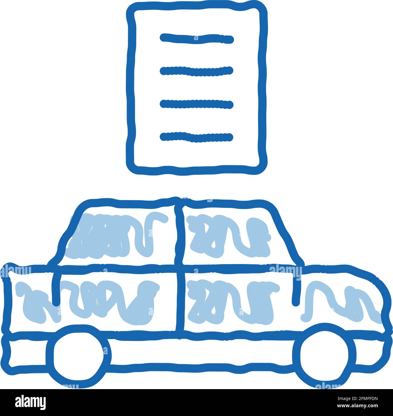 Smart Car Key doodle icon hand drawn illustration Stock Vector Image ...