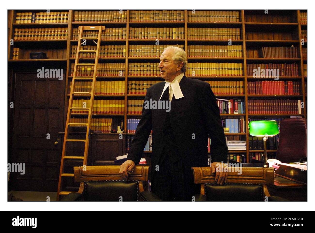 Lord Chief Justice Woolf... in his office in the Law Courts.pic David ...