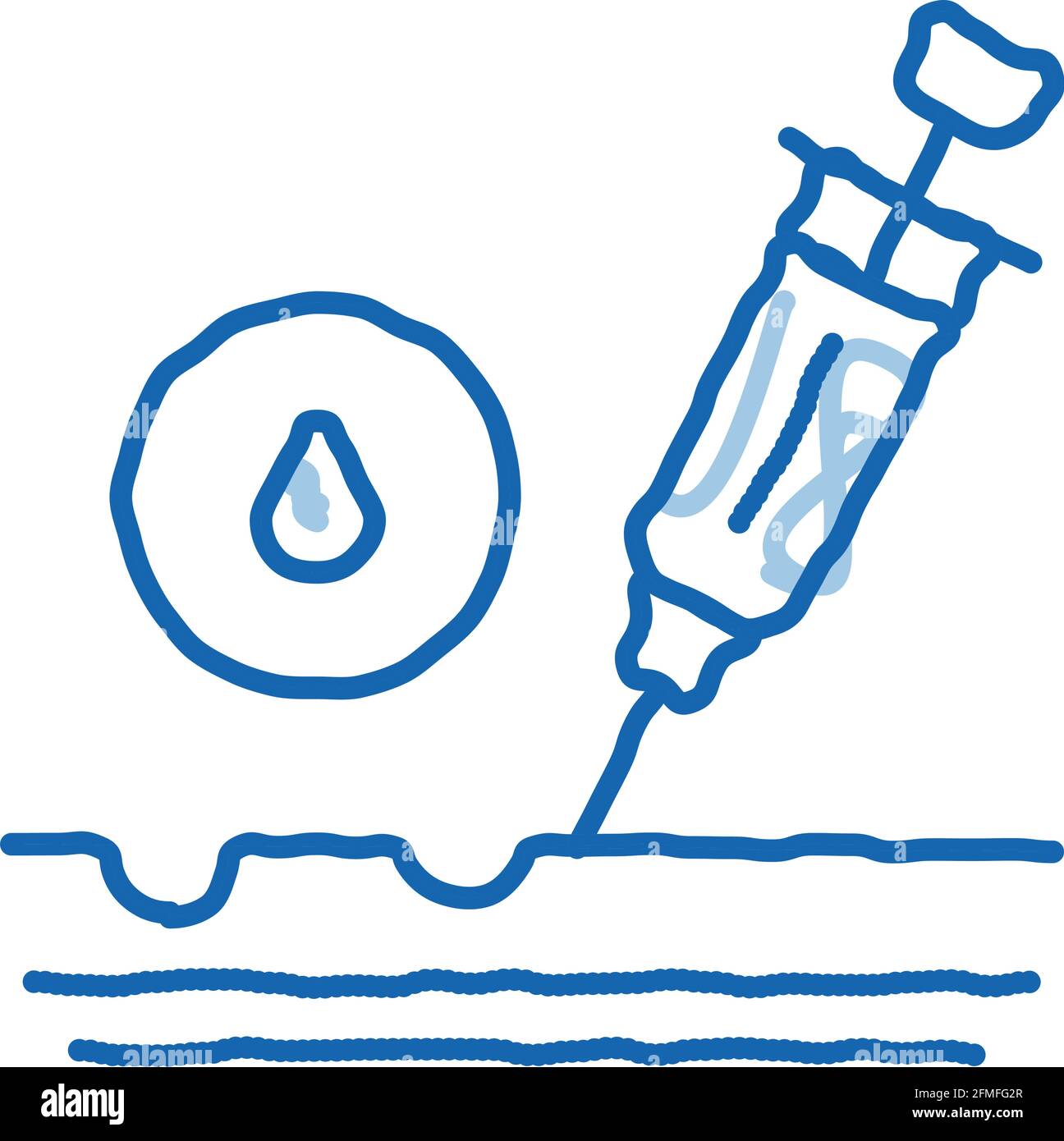 Subcutaneous Injection for Rejuvenation doodle icon hand drawn ...