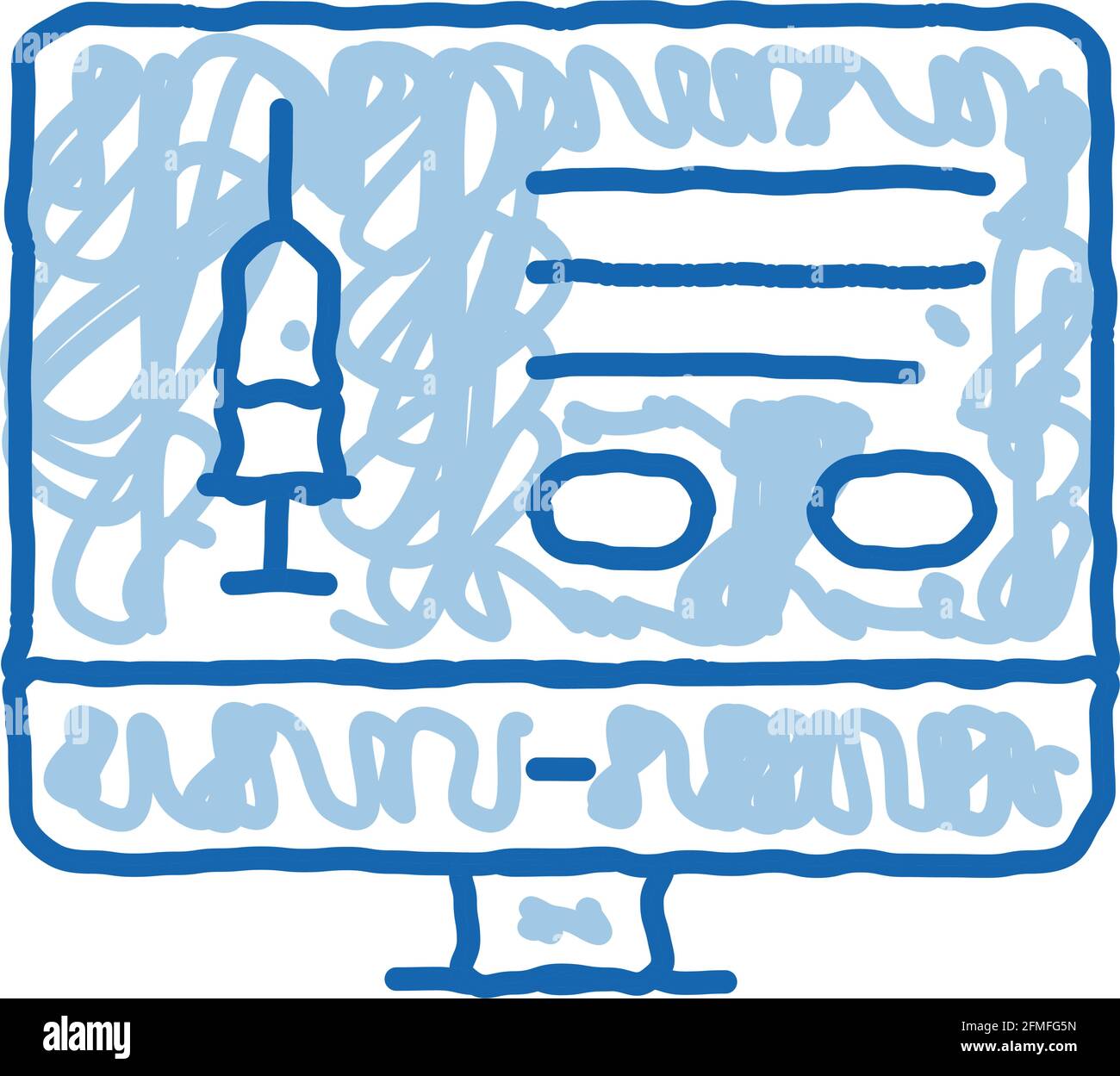 Injection Computer Application doodle icon hand drawn illustration ...