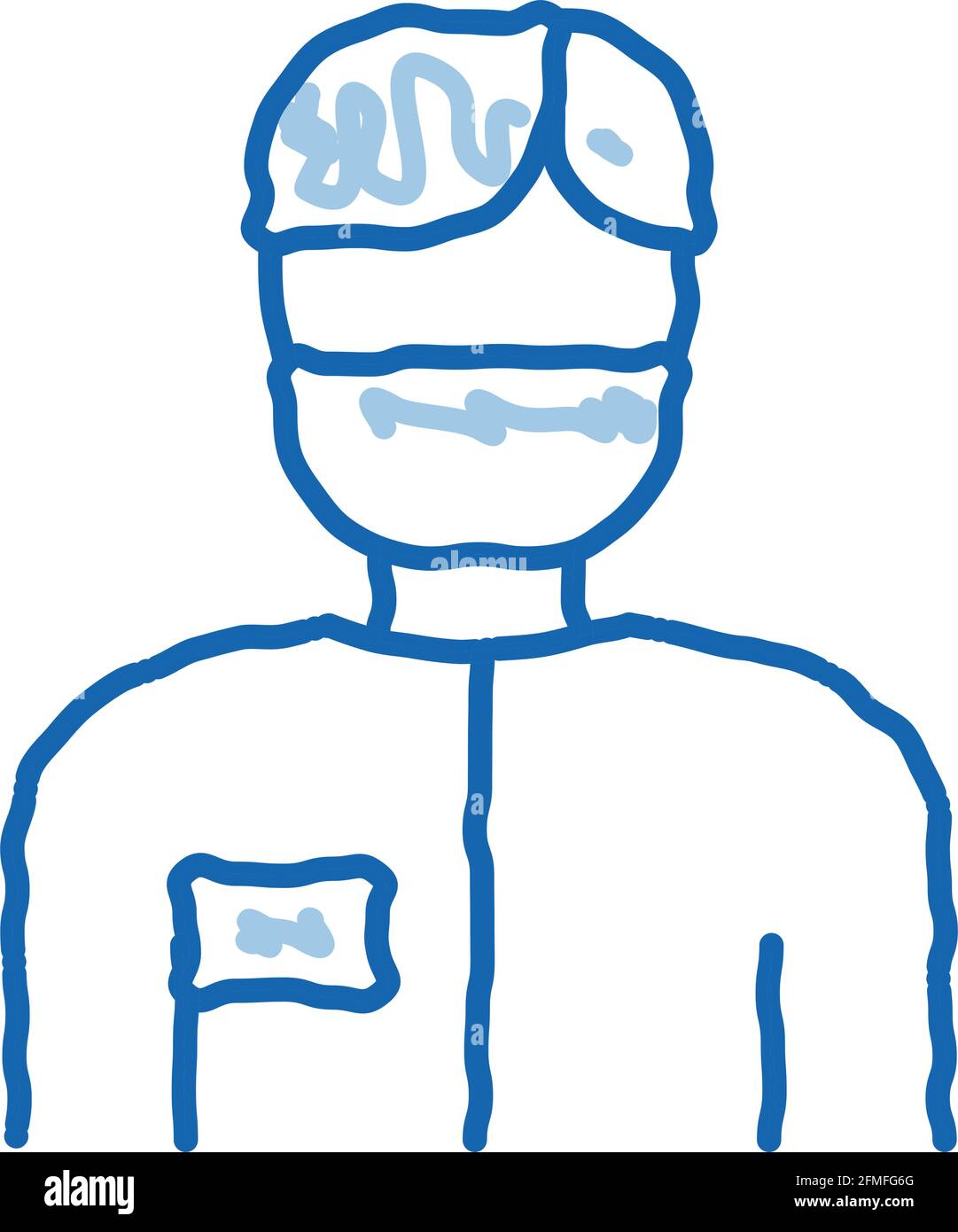 Doctor Surgeon Man doodle icon hand drawn illustration Stock Vector ...