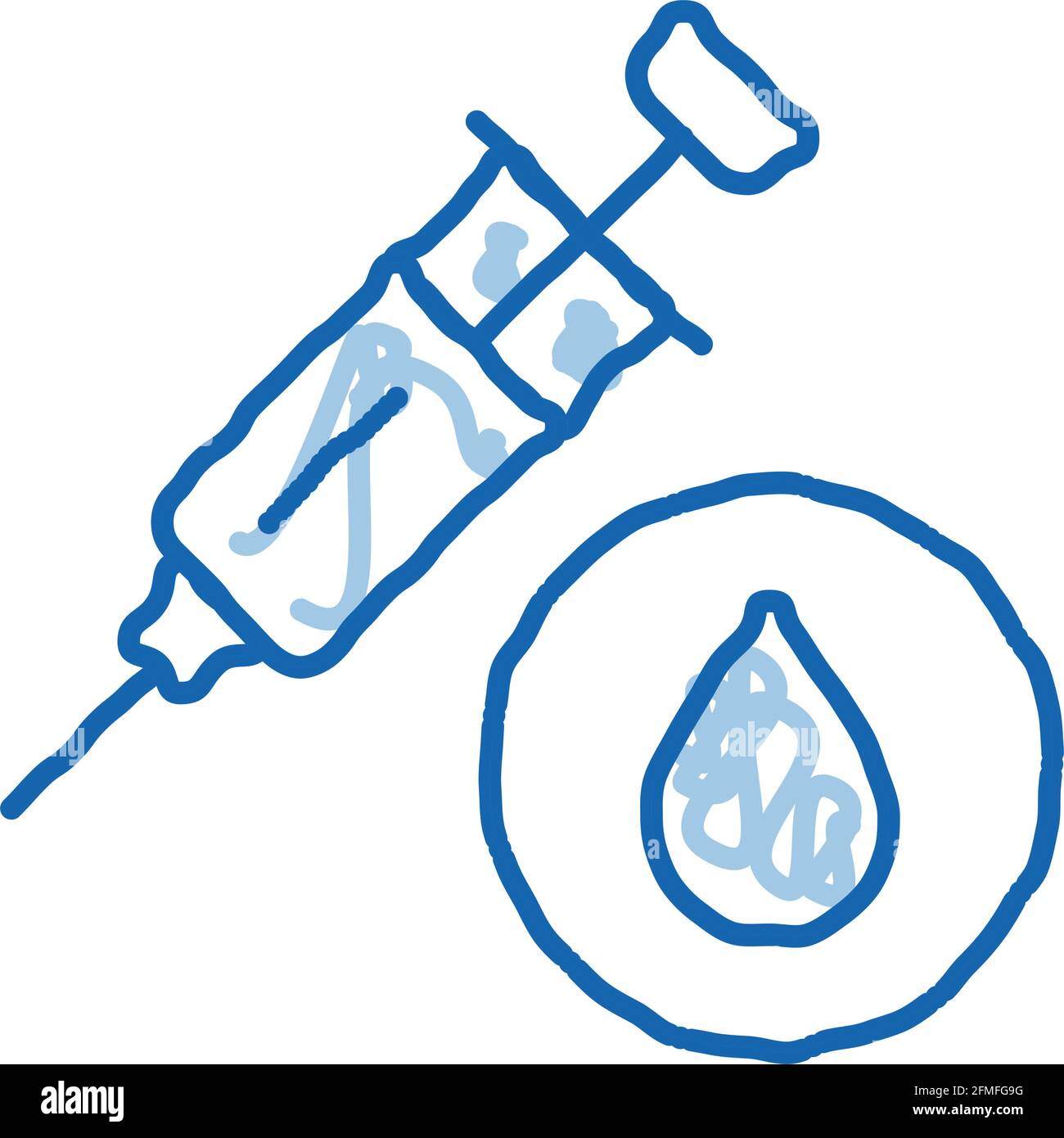 Skin Rejuvenation Injection Doodle Icon Hand Drawn Illustration Stock Vector Image And Art Alamy