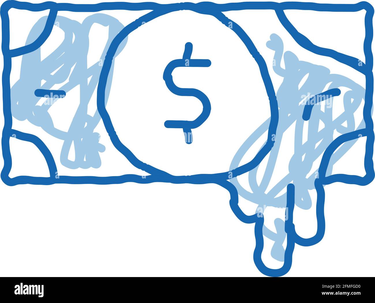 Exposing Fake Money doodle icon hand drawn illustration Stock Vector ...