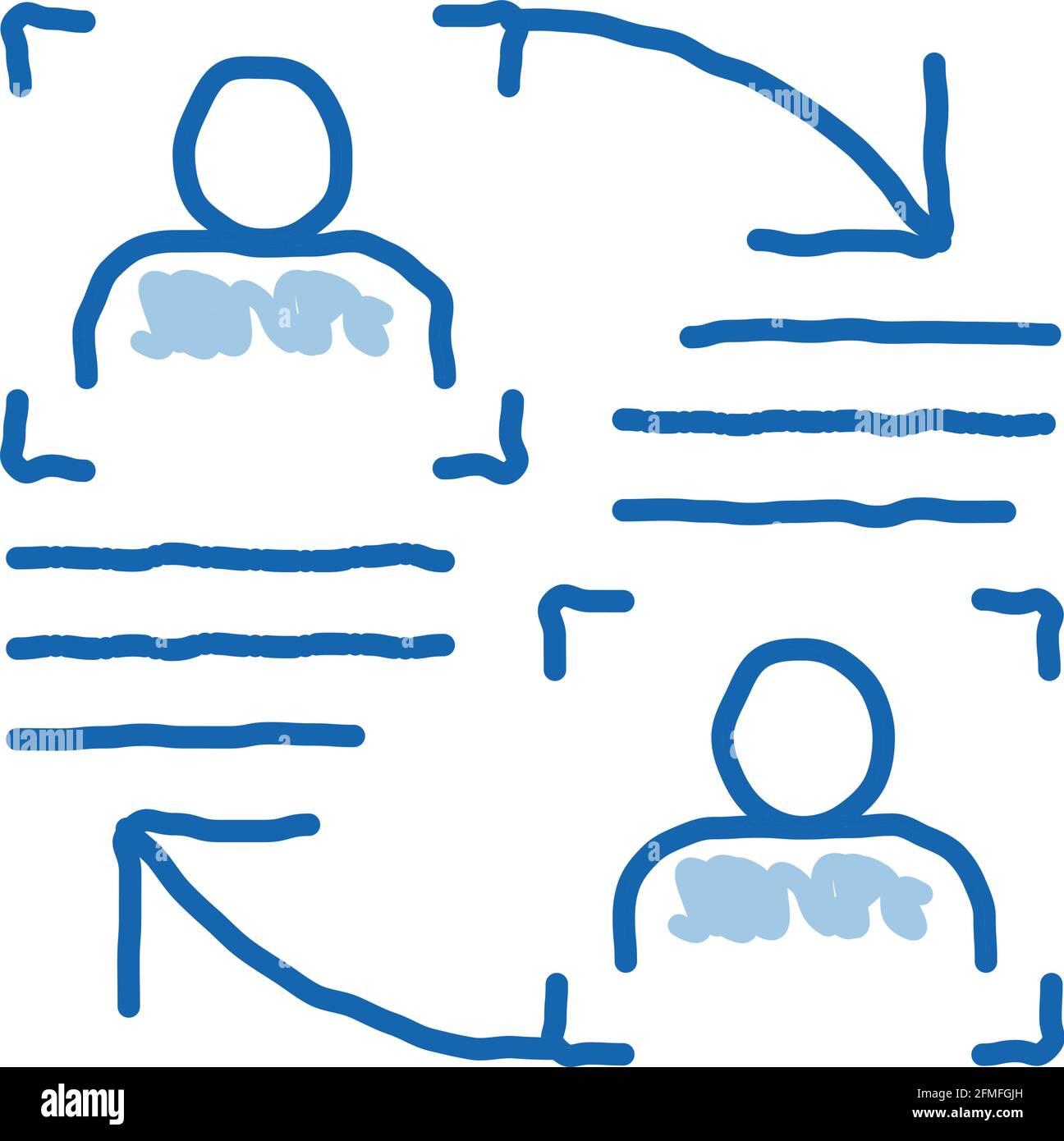 Personality Information Comparison doodle icon hand drawn illustration Stock Vector Image & Art ...