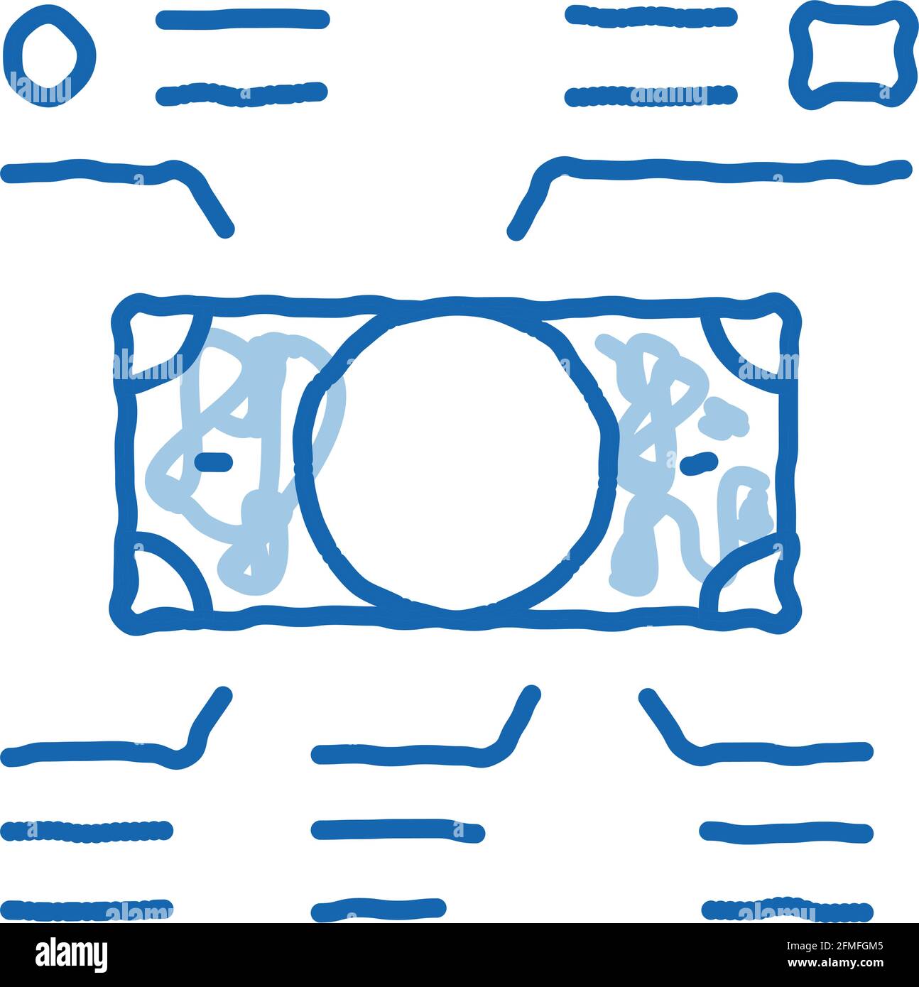 Elements Of Cash Banknotes doodle icon hand drawn illustration Stock ...