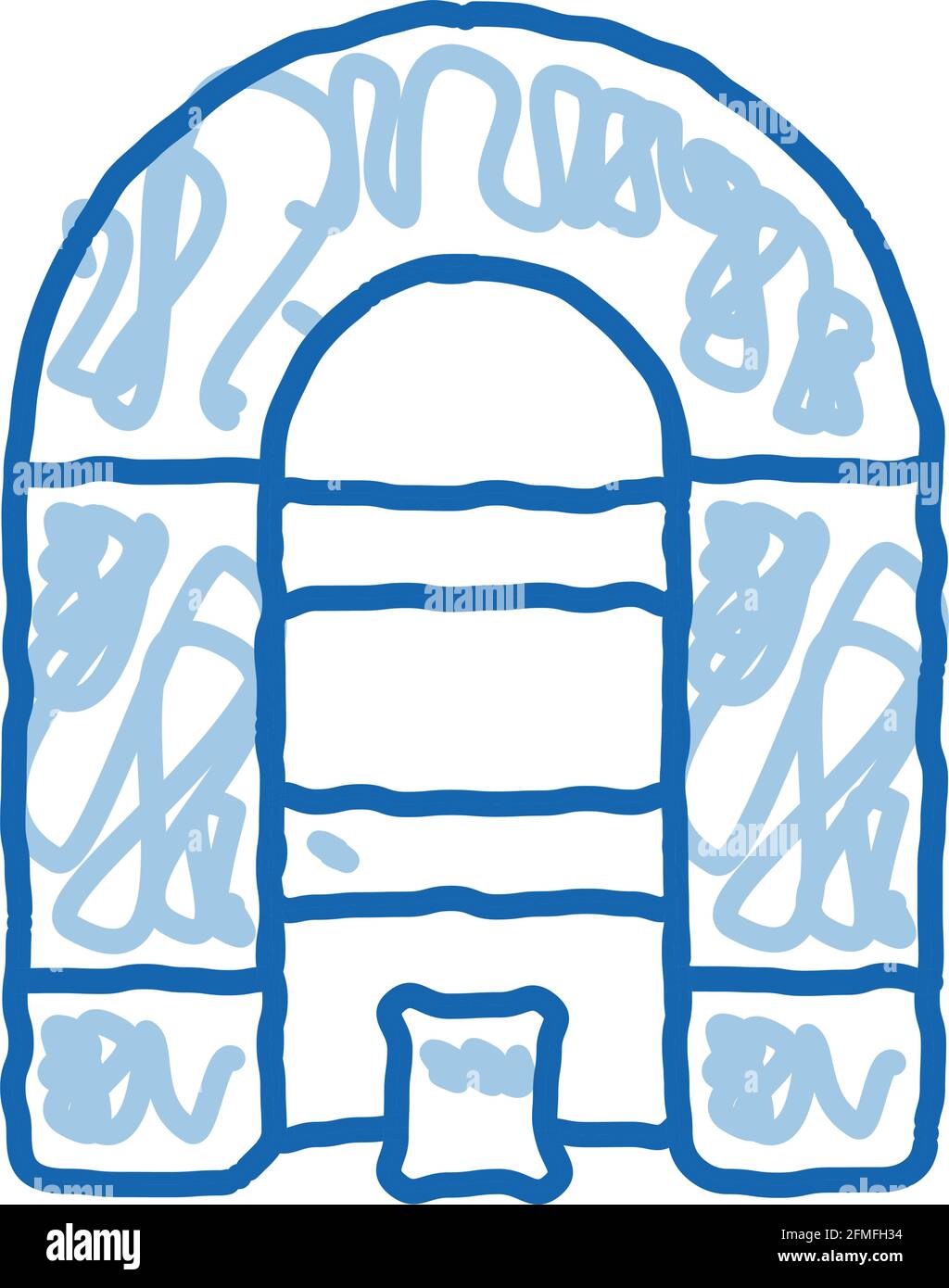 Inflatable Spacious Boat doodle icon hand drawn illustration Stock ...