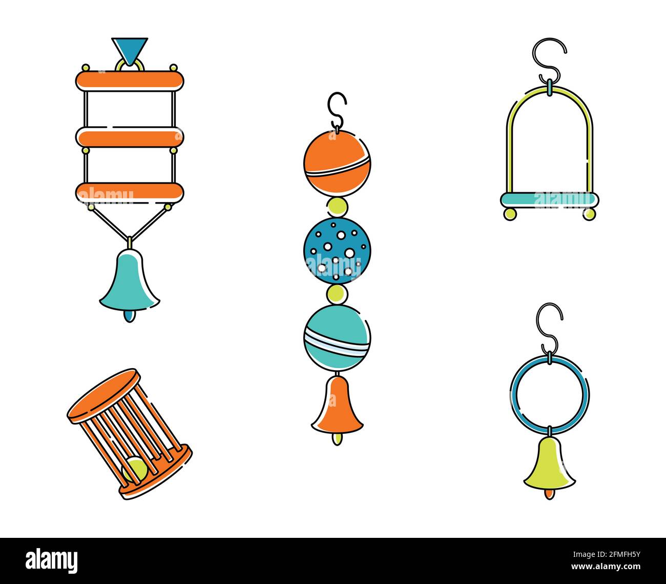 Cage and aviary bird Stock Vector Images - Alamy