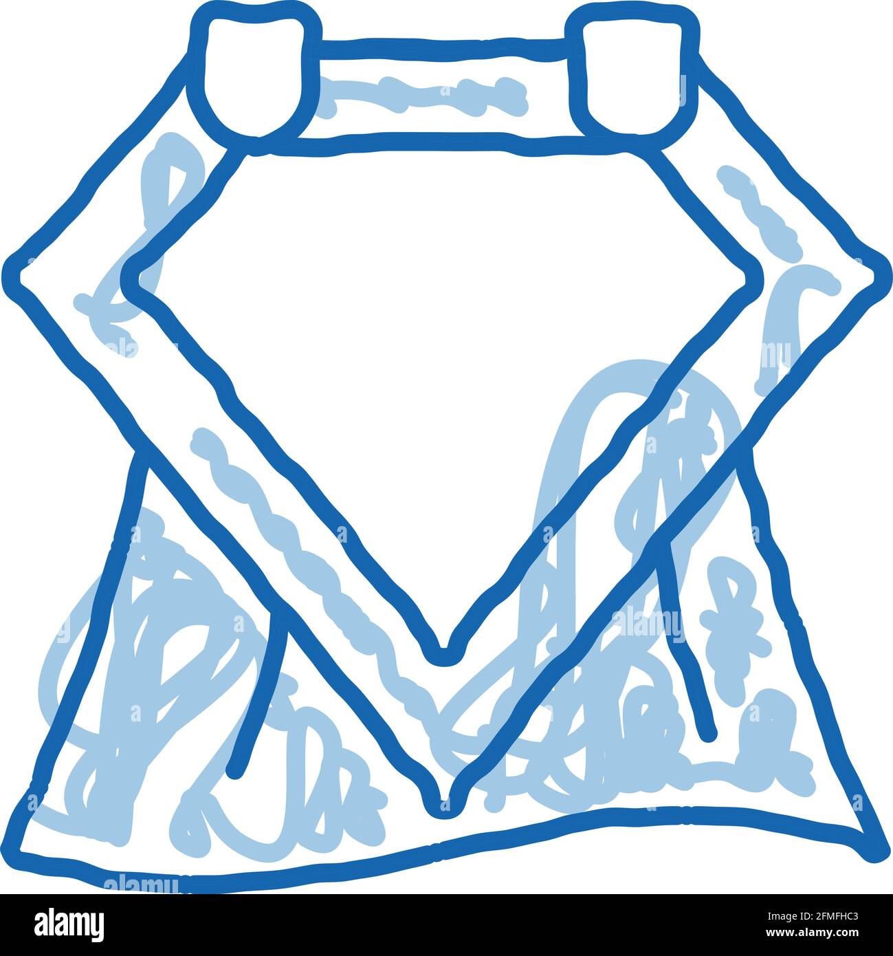 Emblem Hero Symbol doodle icon hand drawn illustration Stock Vector ...