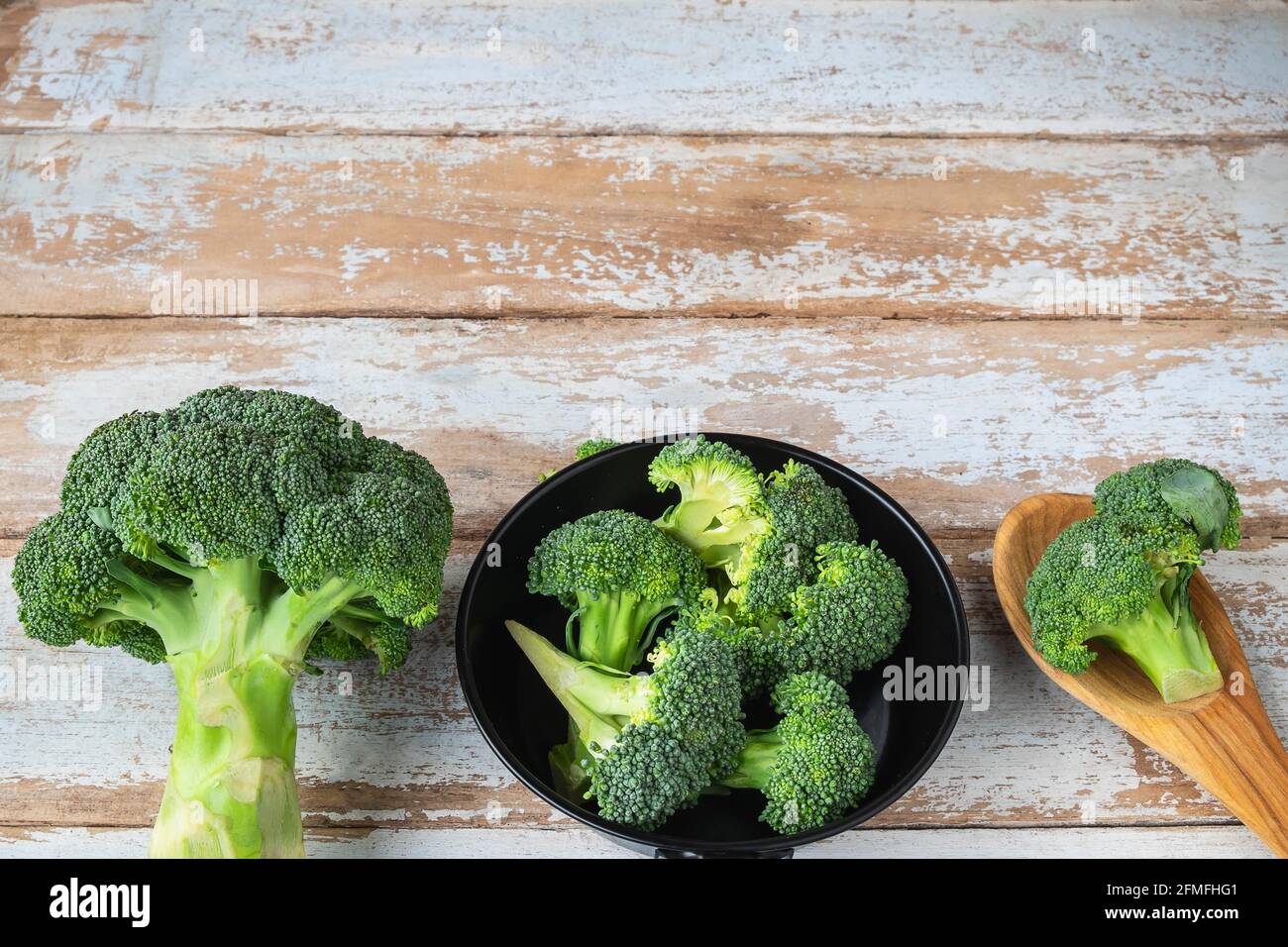 Fresh Broccoli is prepared in the kitchen Stock Photo - Alamy