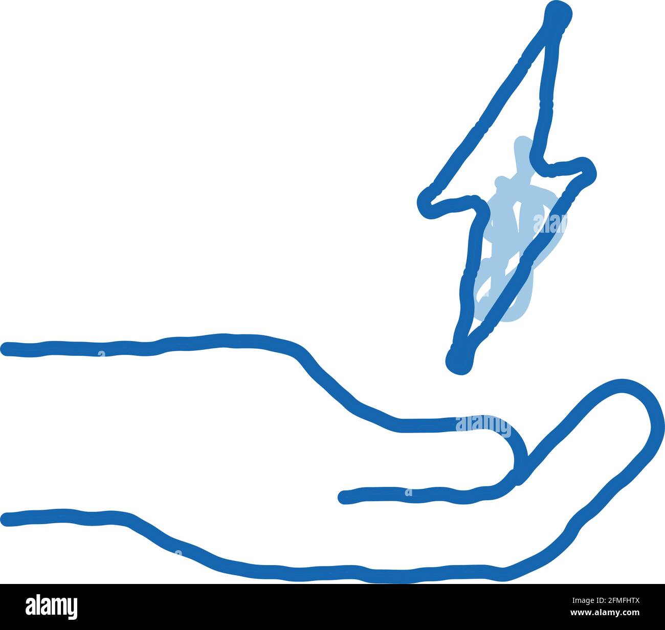 Strong Person Energy doodle icon hand drawn illustration Stock Vector ...