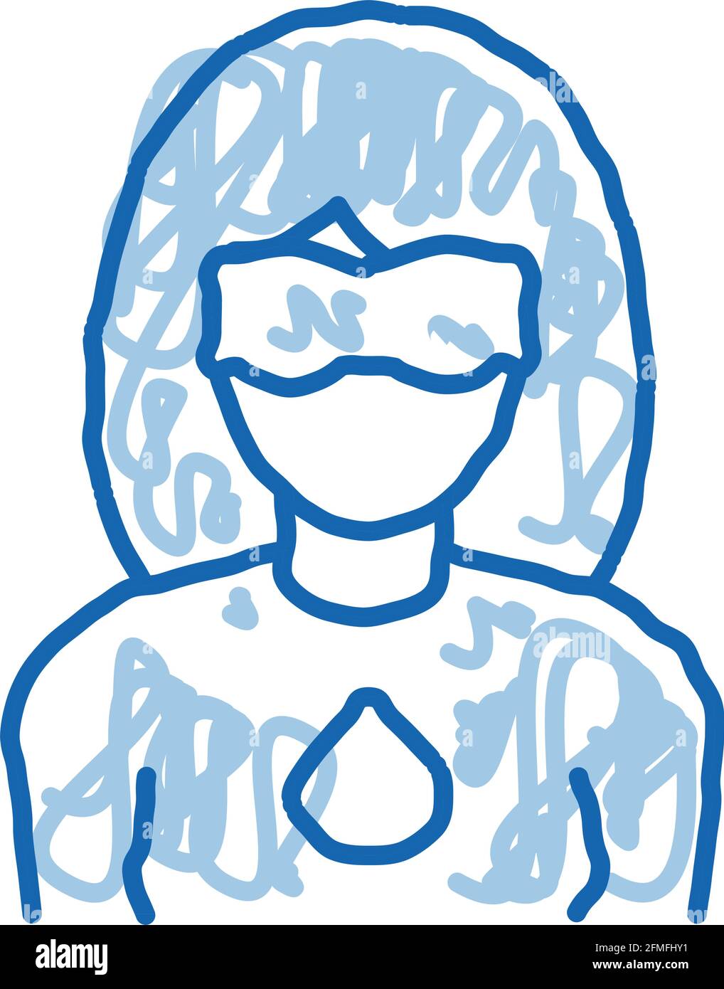 Super Hero Woman doodle icon hand drawn illustration Stock Vector Image ...